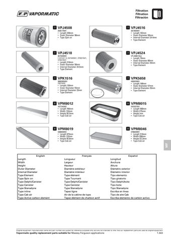 Vapormatic Filters 120 massey ferguson by The Vapormatic UK Ltd. - Issuu