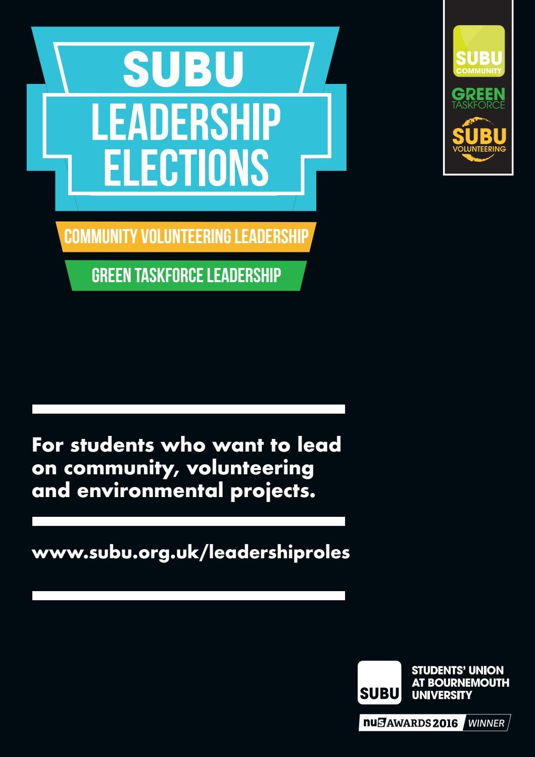 SUBU Leadership Information Pack - Green and Community by Students ...