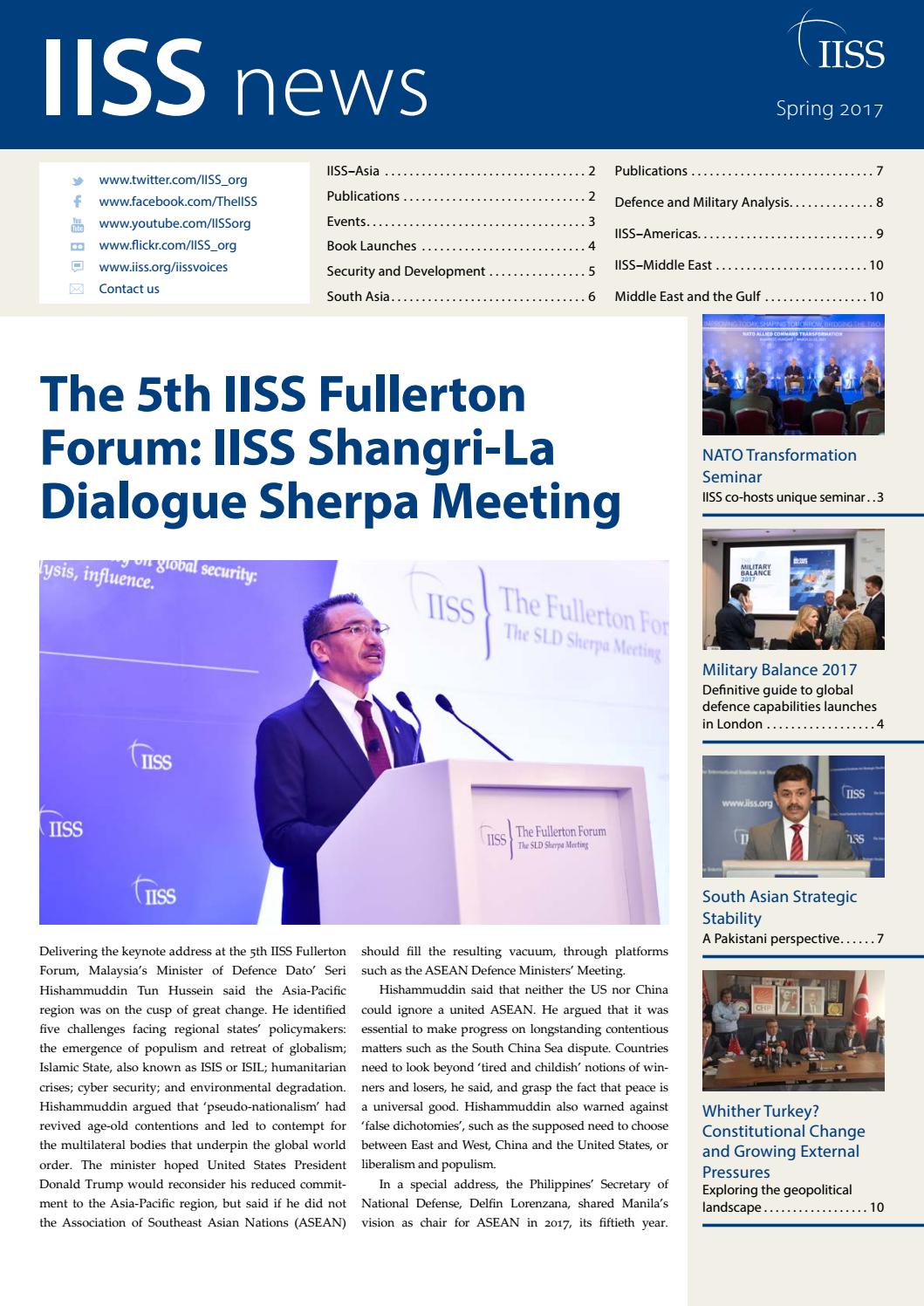 IISS Newsletter Spring 2017 by International Institute for Strategic ...