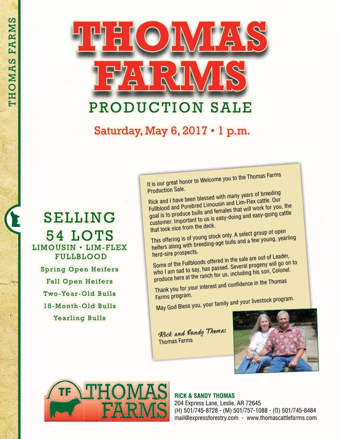 2017 Thomas Farms Productin Sale by Precision Marketing - Issuu