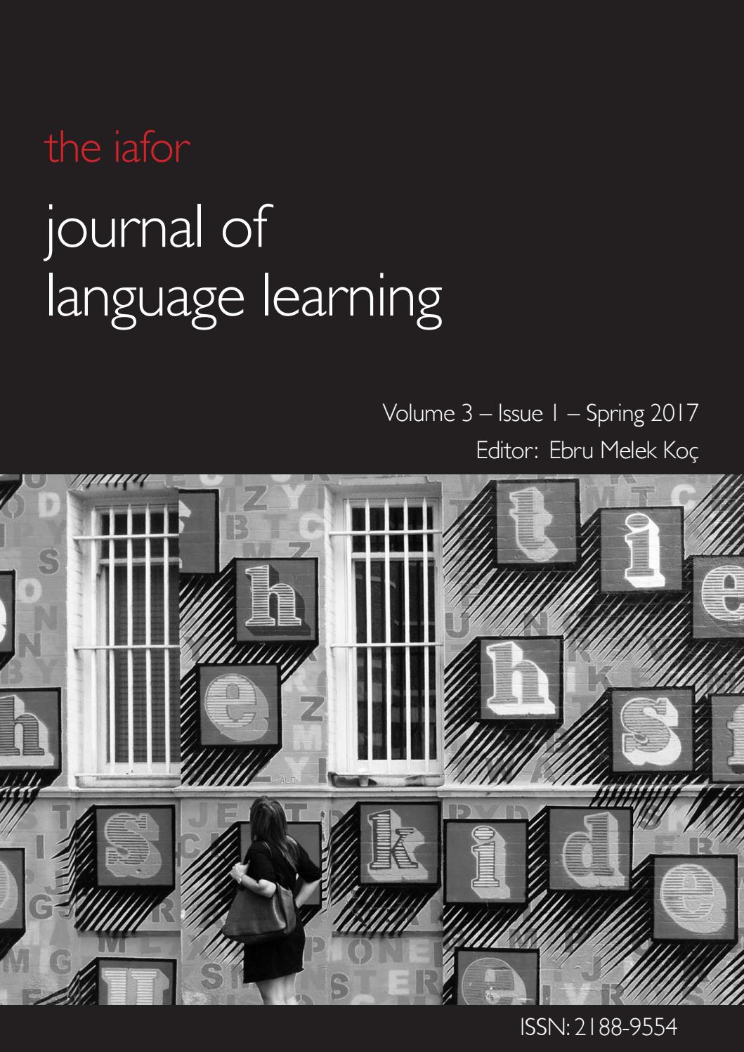 IAFOR Journal of Language Learning Volume 3 Issue 1 by IAFOR - Issuu