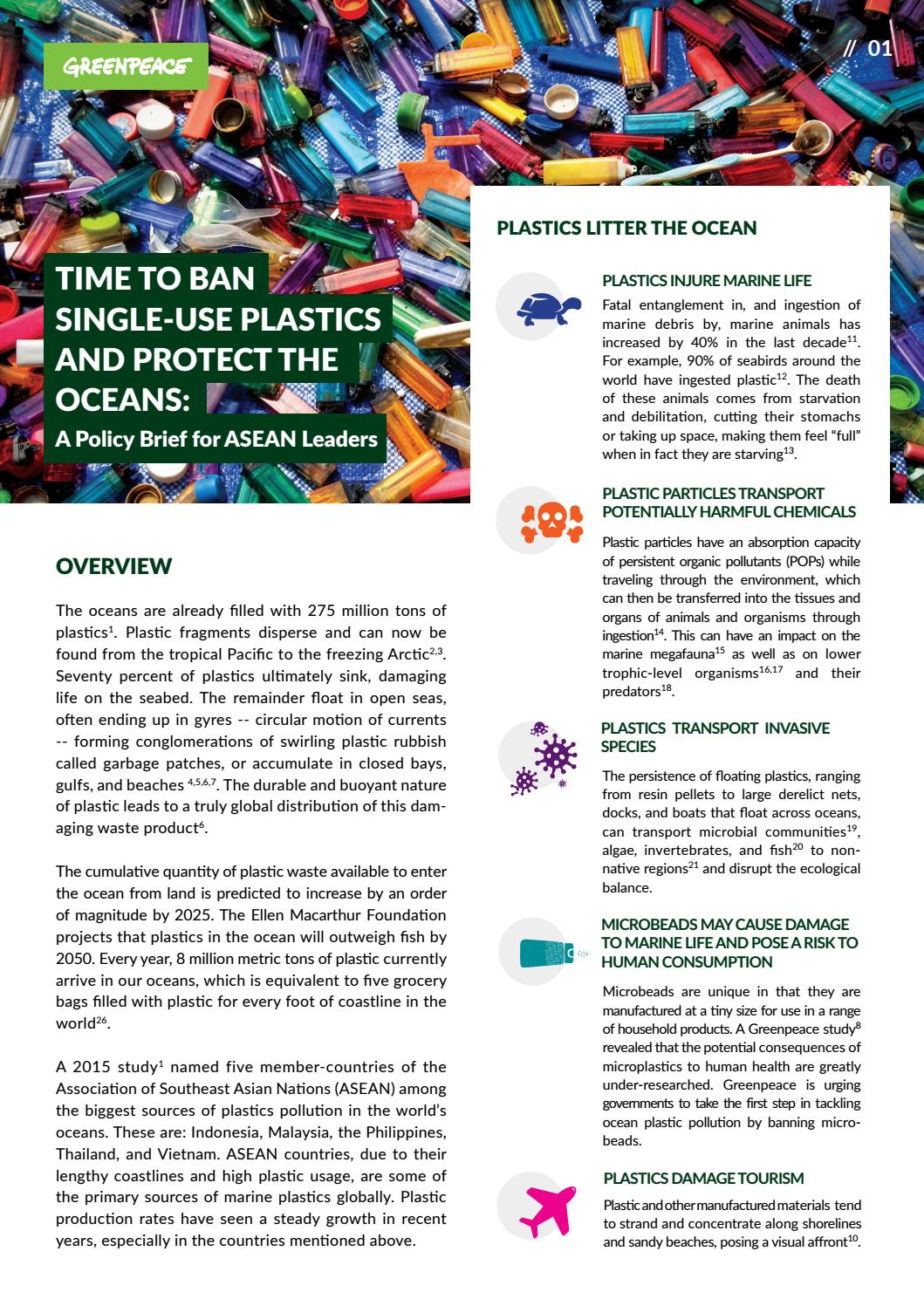 Time to Ban Single-Use Plastics and Protect the Oceans by Greenpeace ...