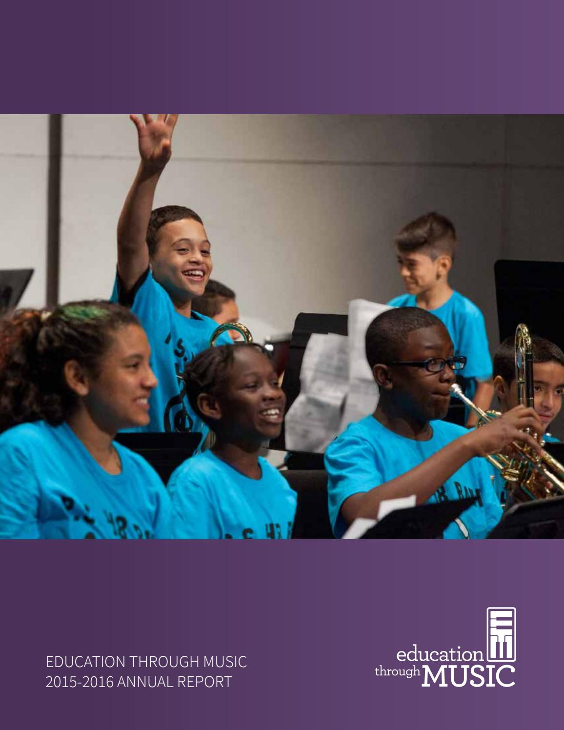 Education Through Music 2015-16 Annual Report by Education Through ...