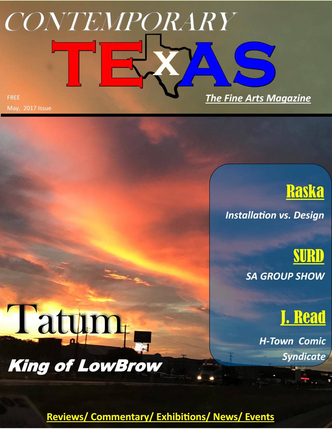 Contemporary texas magazine may 2017 v1 by Gabriel Diego Delgado - Issuu