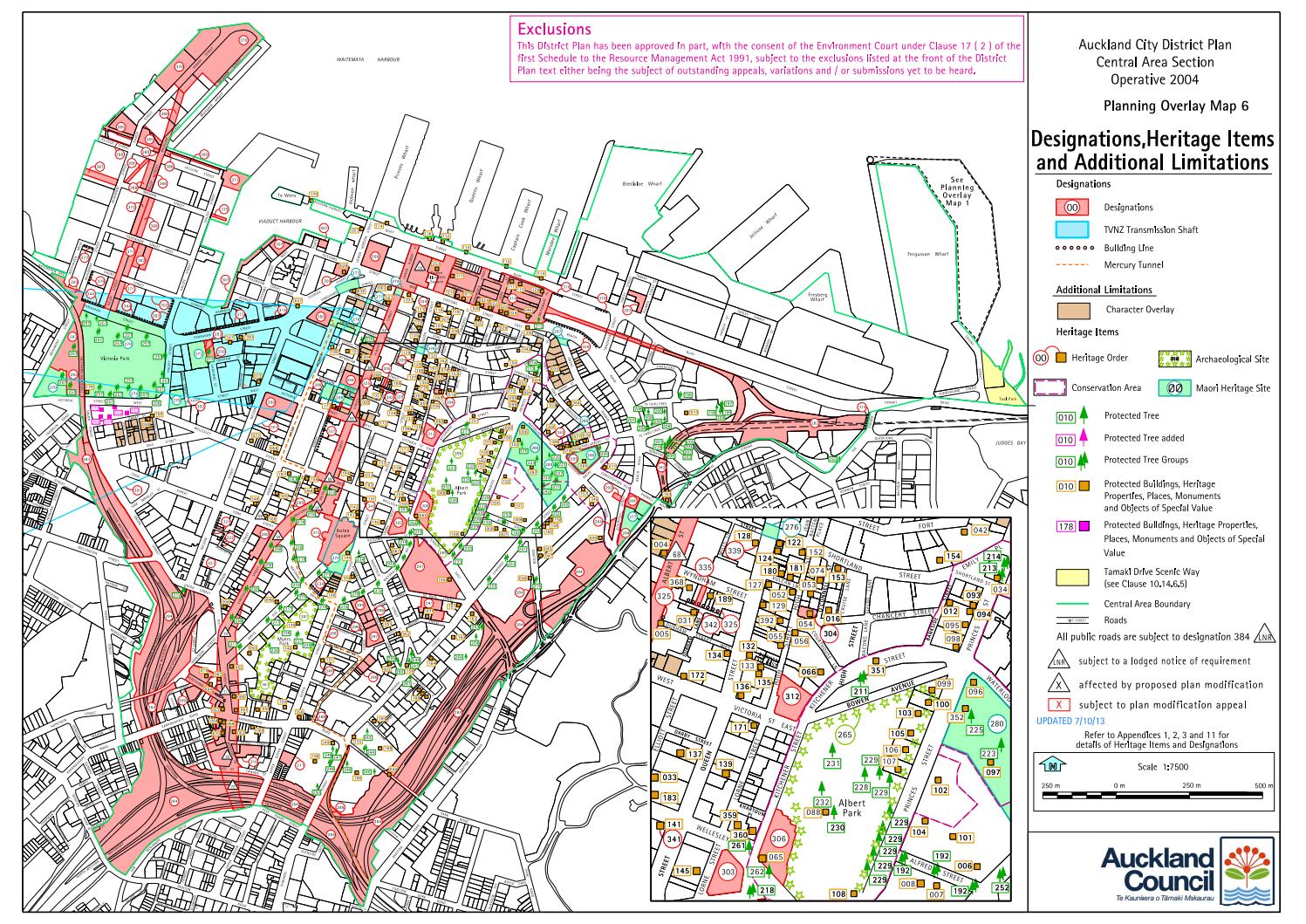 Auckland Council District Plan modification Map 6 by City Rail Link Ltd ...
