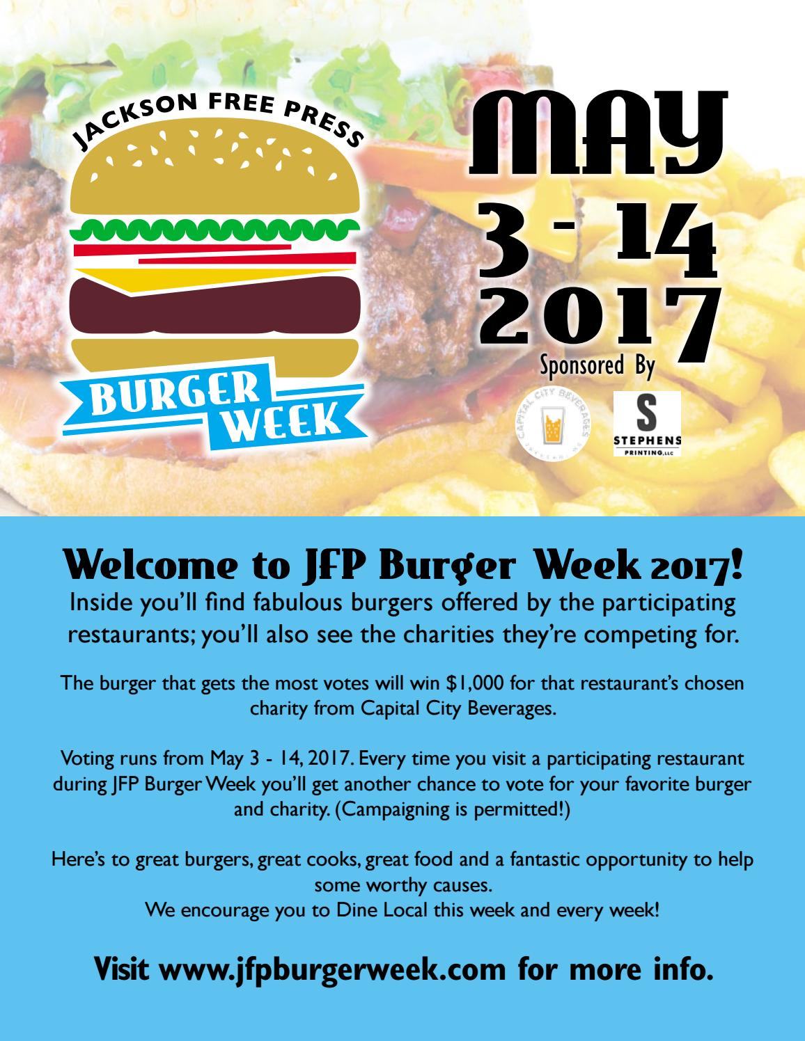 Burger Week 2017 by Jackson Free Press Magazine - Issuu