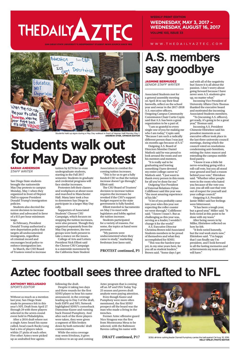 05-03-2017 by The Daily Aztec - Issuu