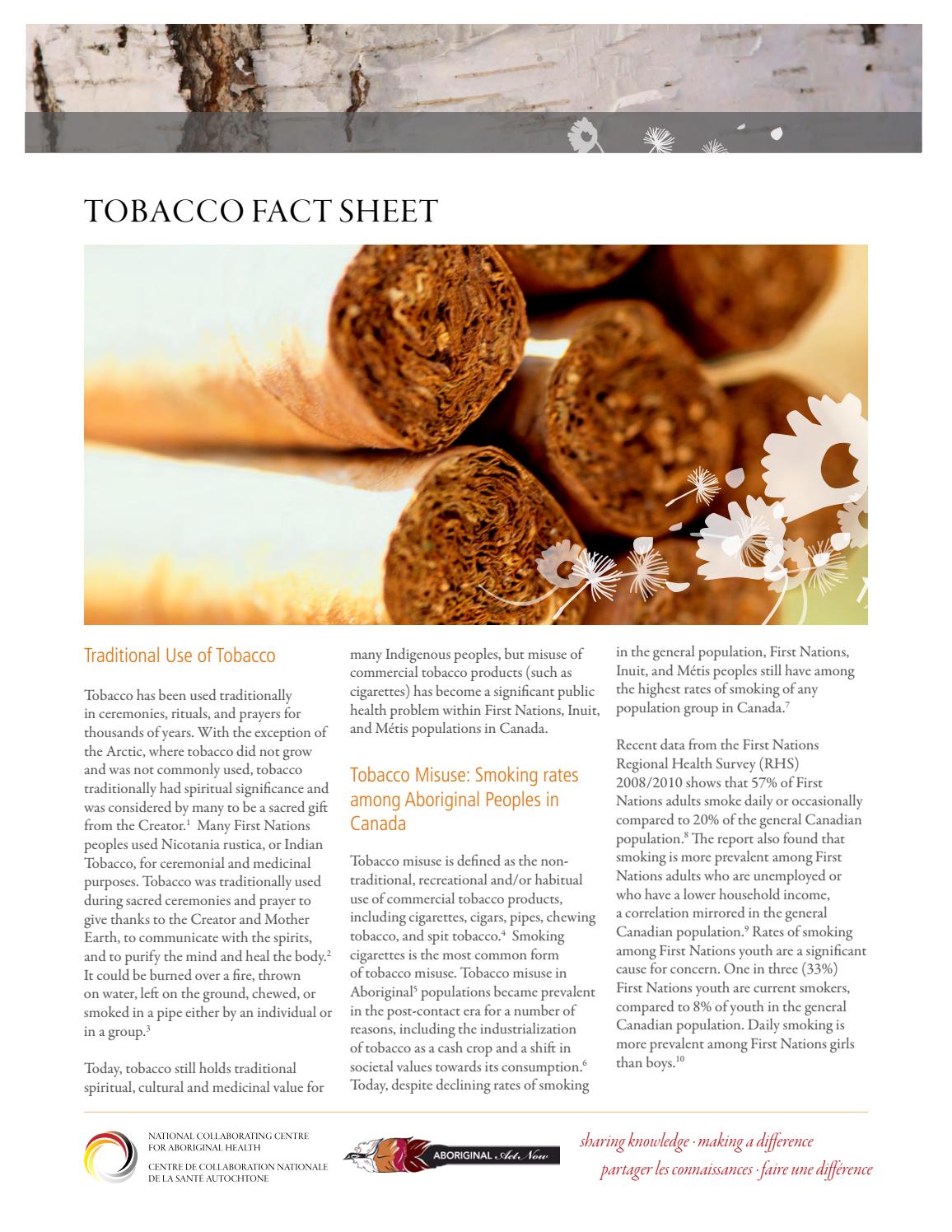 Tobacco Fact Sheet by NCCIH-CCNSA - Issuu