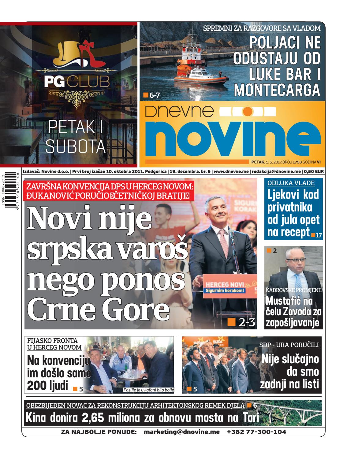 Dnevne novine 5. maj 2017. by Dnevne Novine - Issuu