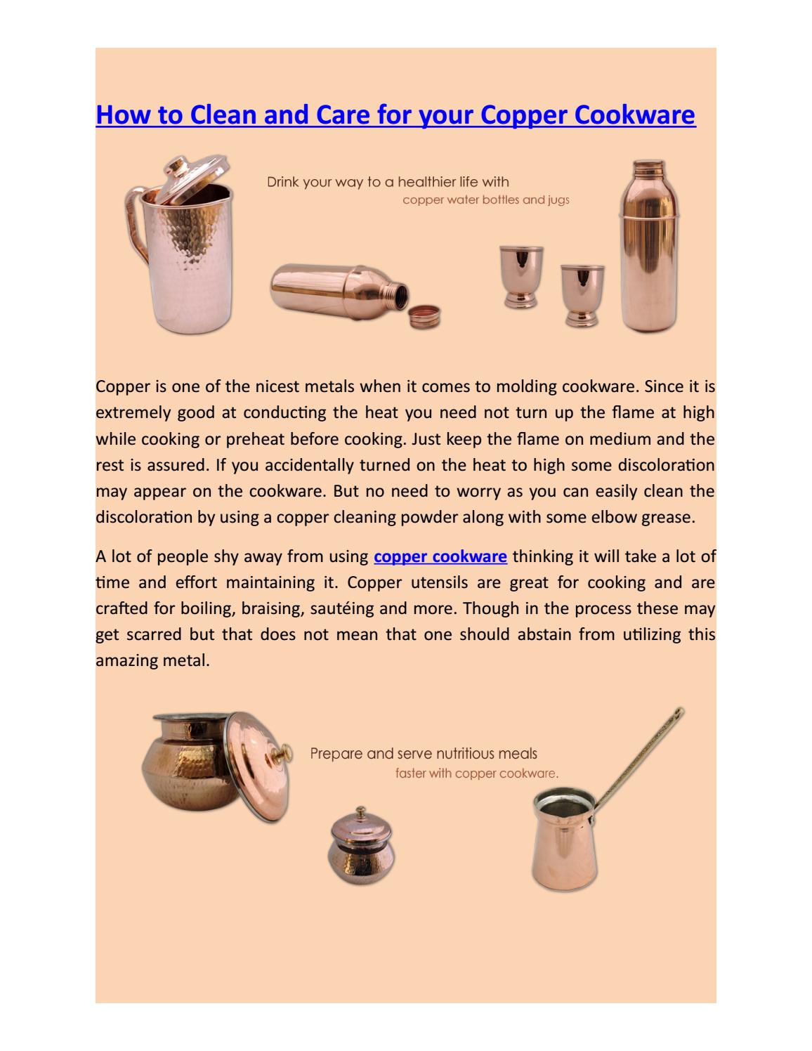 How to clean and care for your copper cookware by Copper Utensils ...