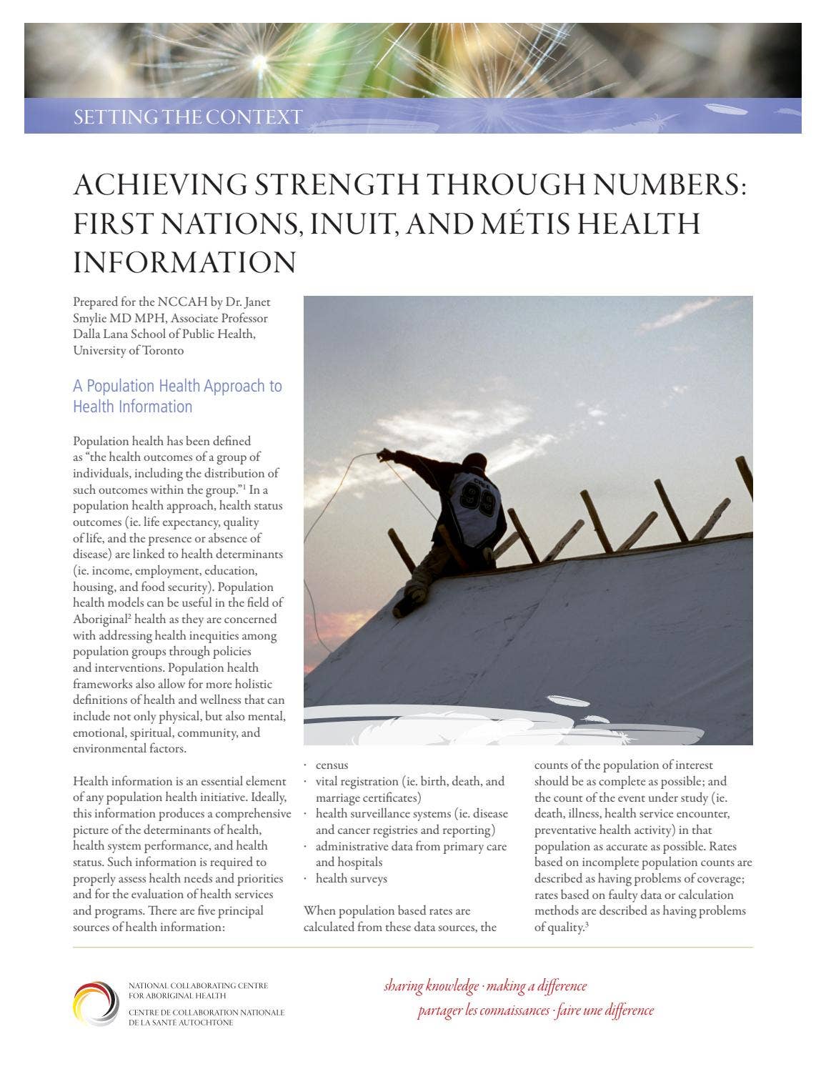 Achieving strength through numbers: First Nations, Inuit, and Métis ...