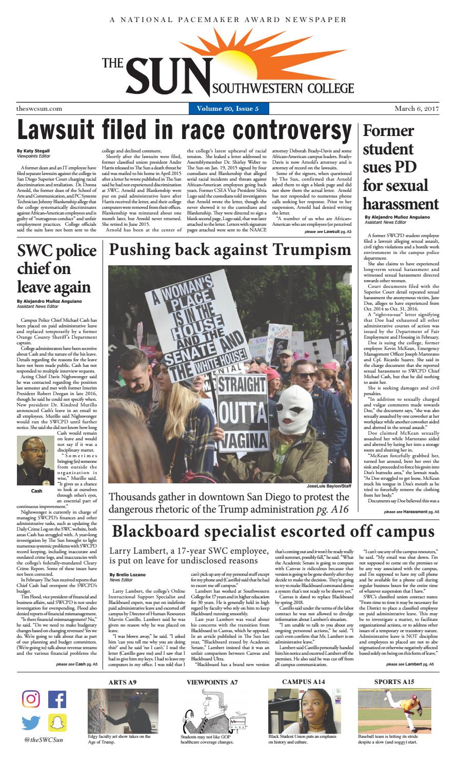 The Sun. Vol 60. Issue 5 by Southwestern College Sun Newspaper - Issuu