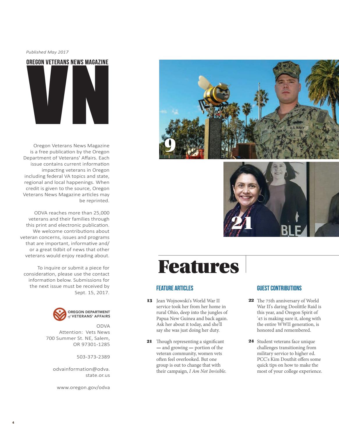 Oregon Veterans News Magazine Issue 1 by Oregon Department of Veterans ...