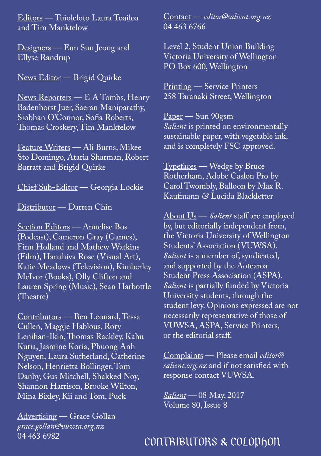 Volume 80 | Issue 08 by Salient - Issuu