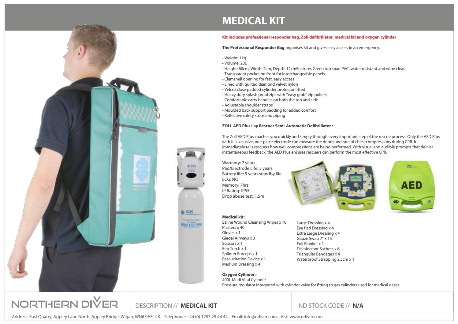 Zoll Medical Kit Datasheet by Northern Diver by Northern Diver UK - Issuu