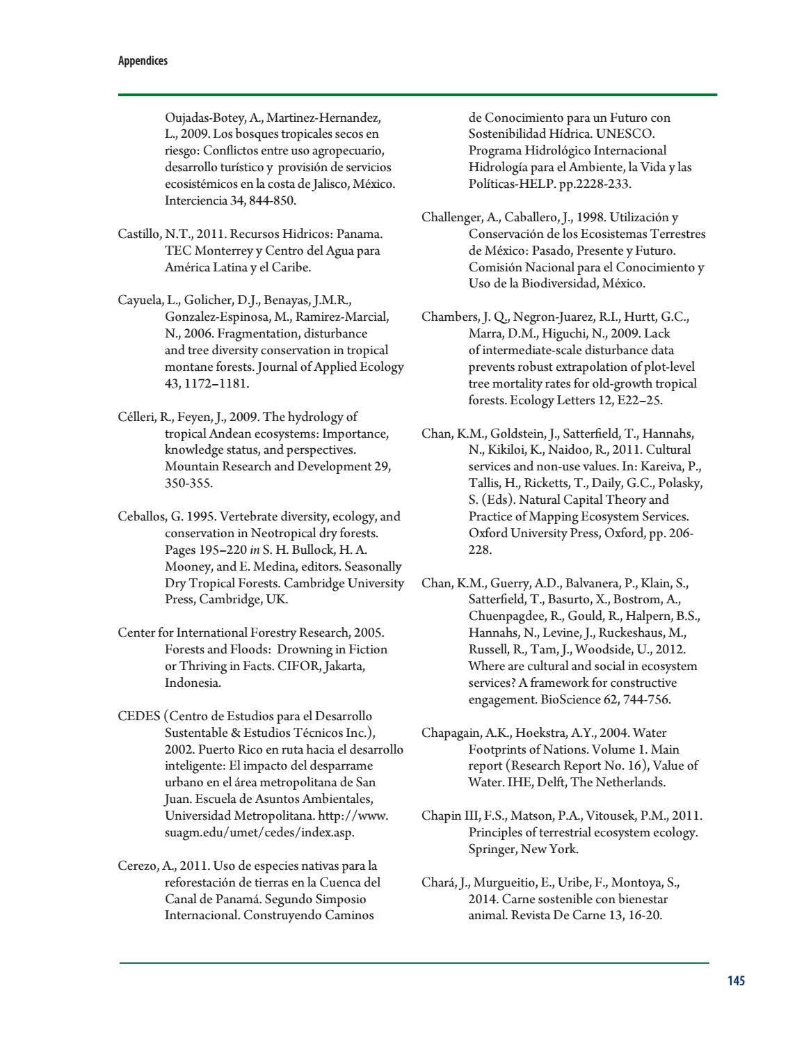 Managing watersheds for ecosystem services in the steepland neotropics ...