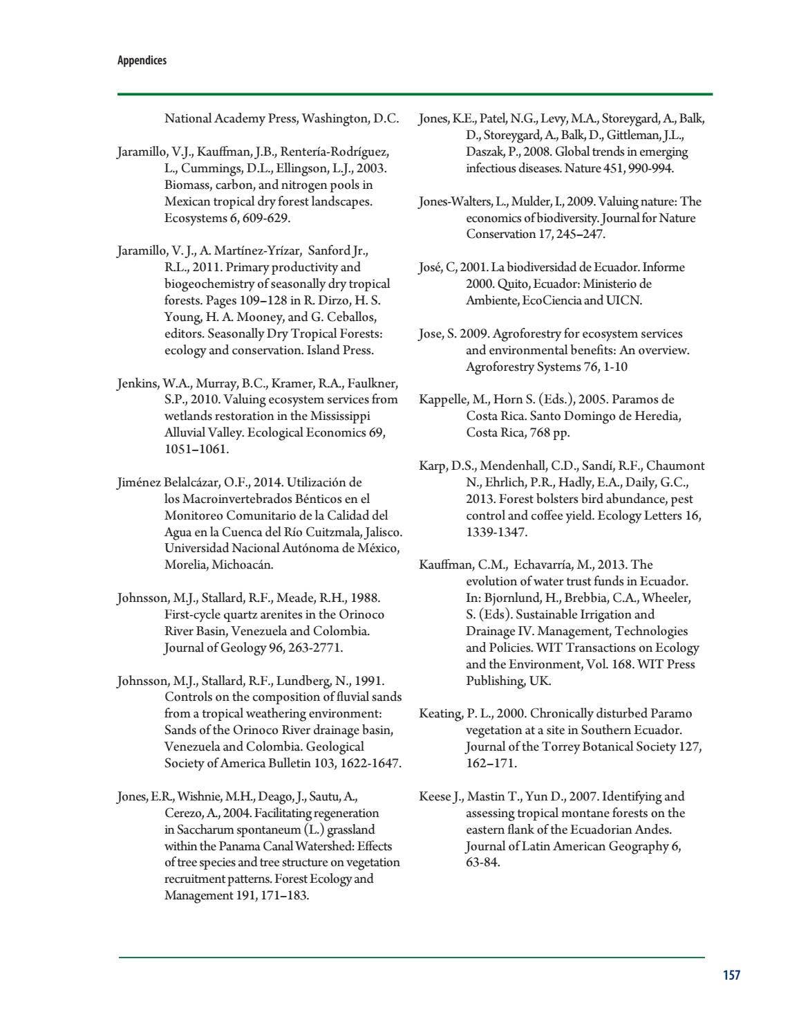 Managing watersheds for ecosystem services in the steepland neotropics ...