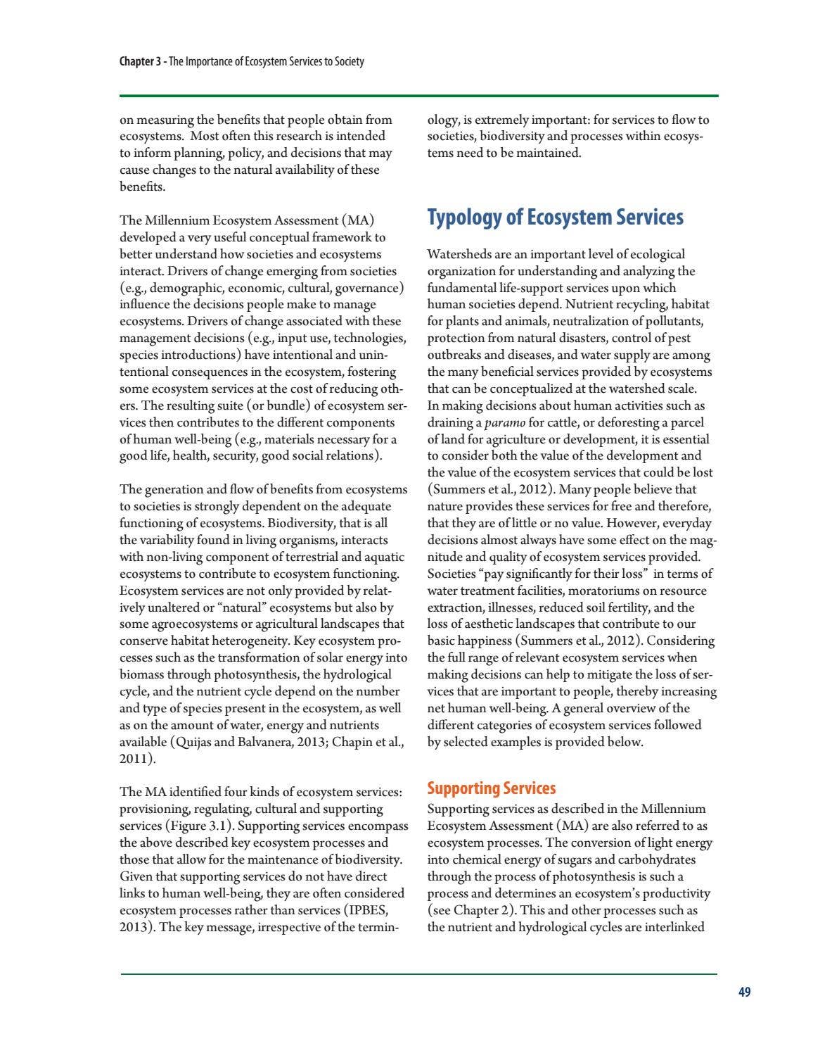 Managing watersheds for ecosystem services in the steepland neotropics ...