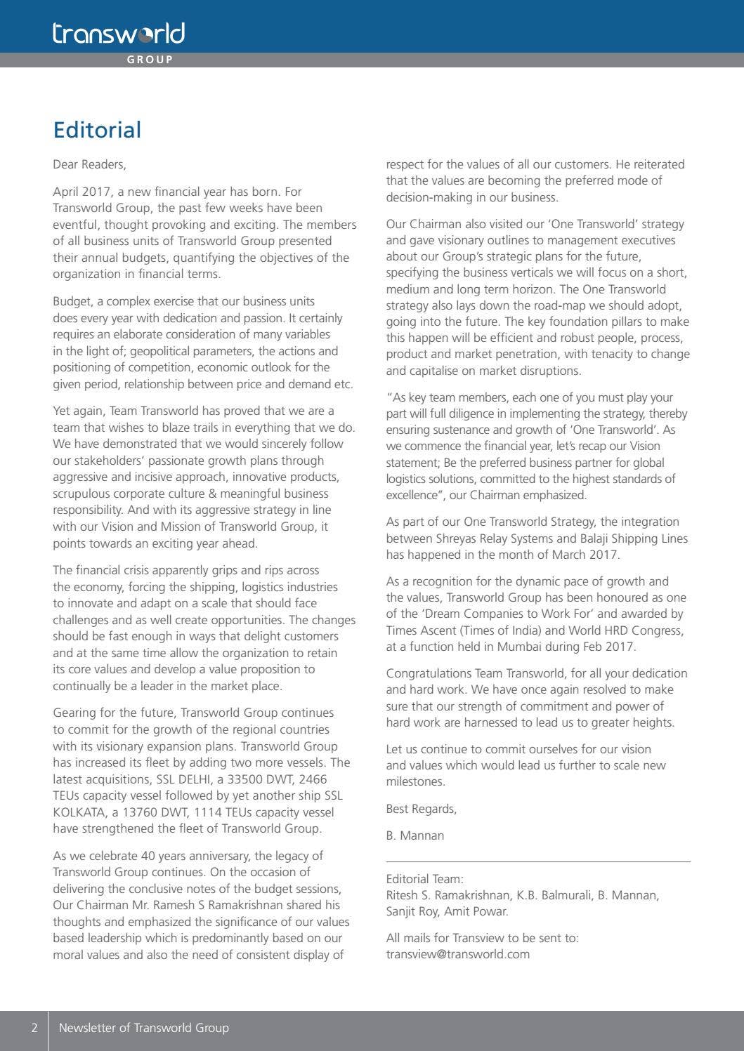 Transview May 2017 by Transworld Group - Issuu