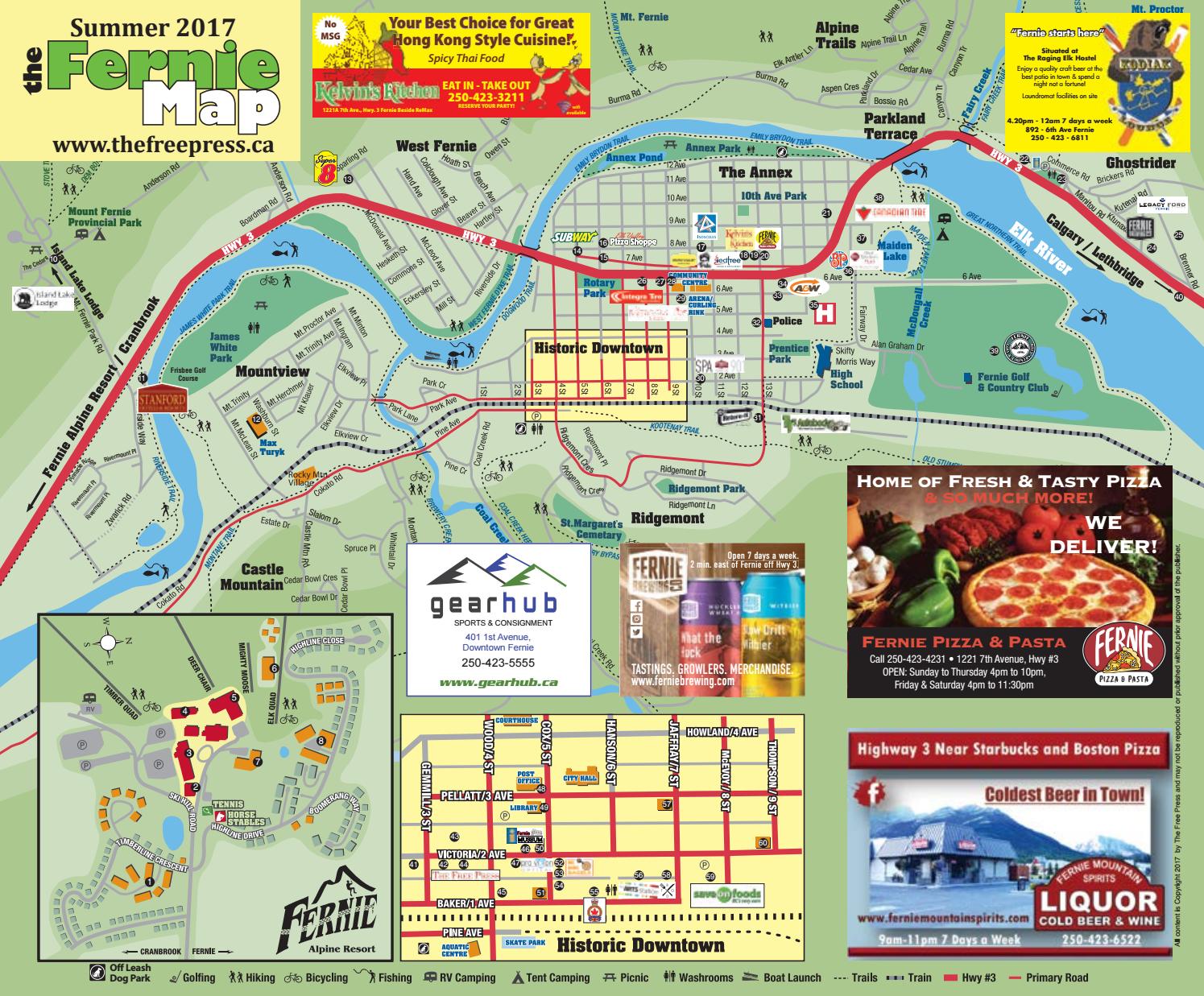 Fernie summer map 2017 by The Free Press, Fernie - Issuu