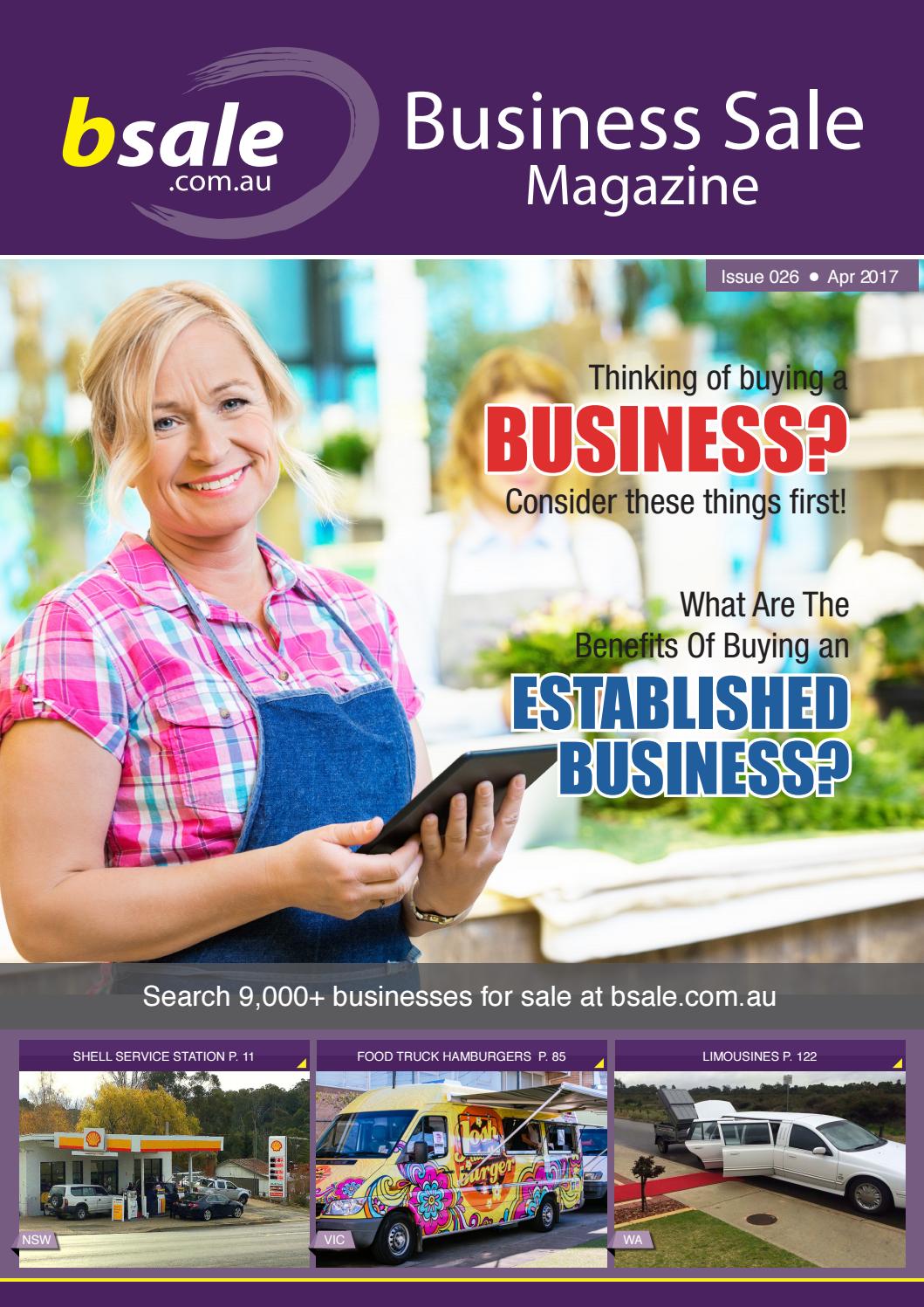 Business for Sale Magazine April 2017 by BSALE Australia - Issuu
