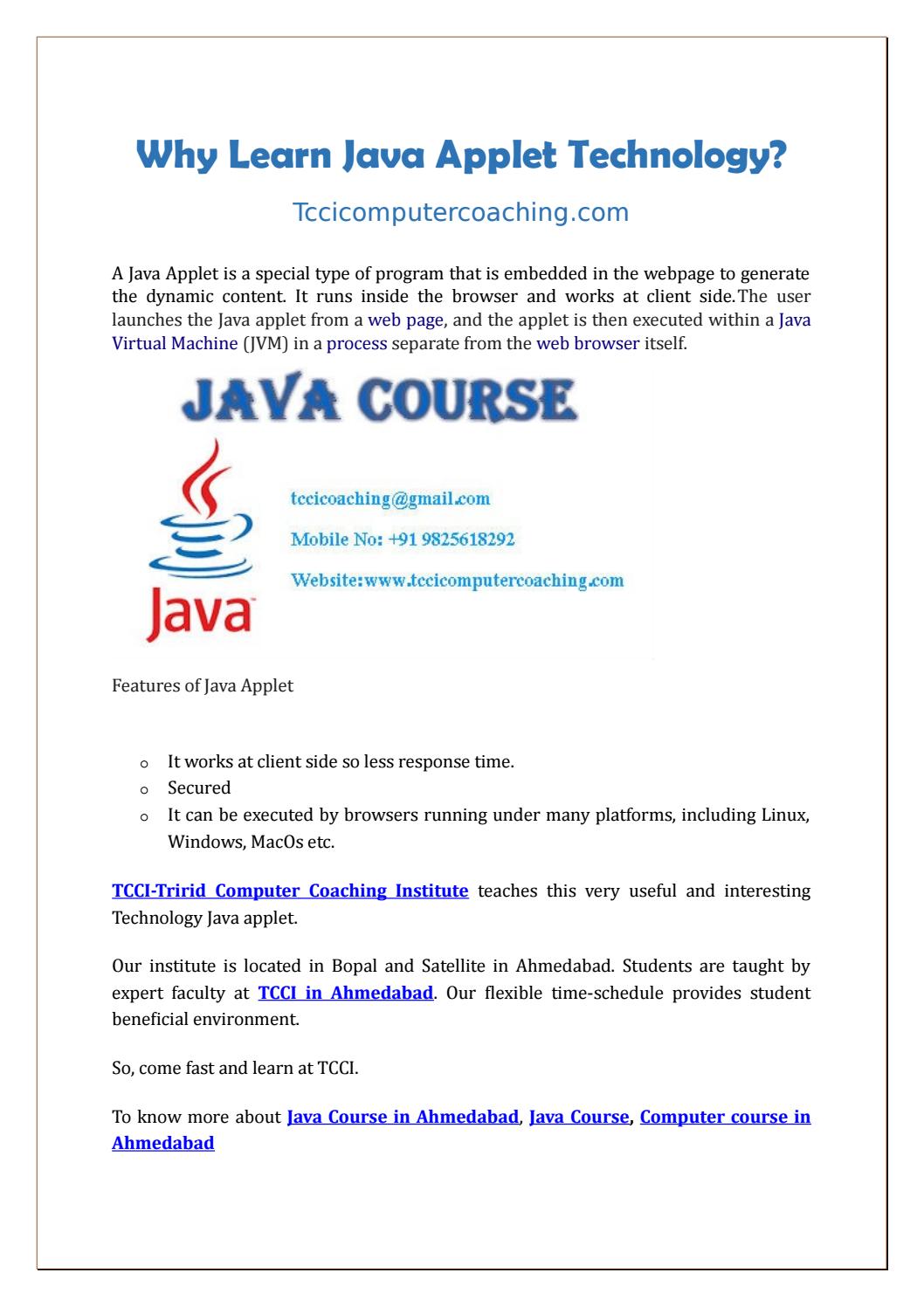 Why learn java applet technology by Rosario Riley - Issuu Why learn java applet technology by Rosario Riley - Issuu
