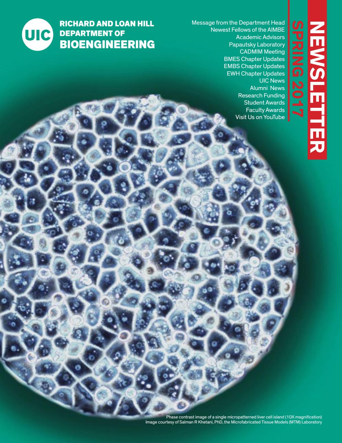 UIC Bioengineering Spring 2017 Newsletter by UIC College of Engineering ...