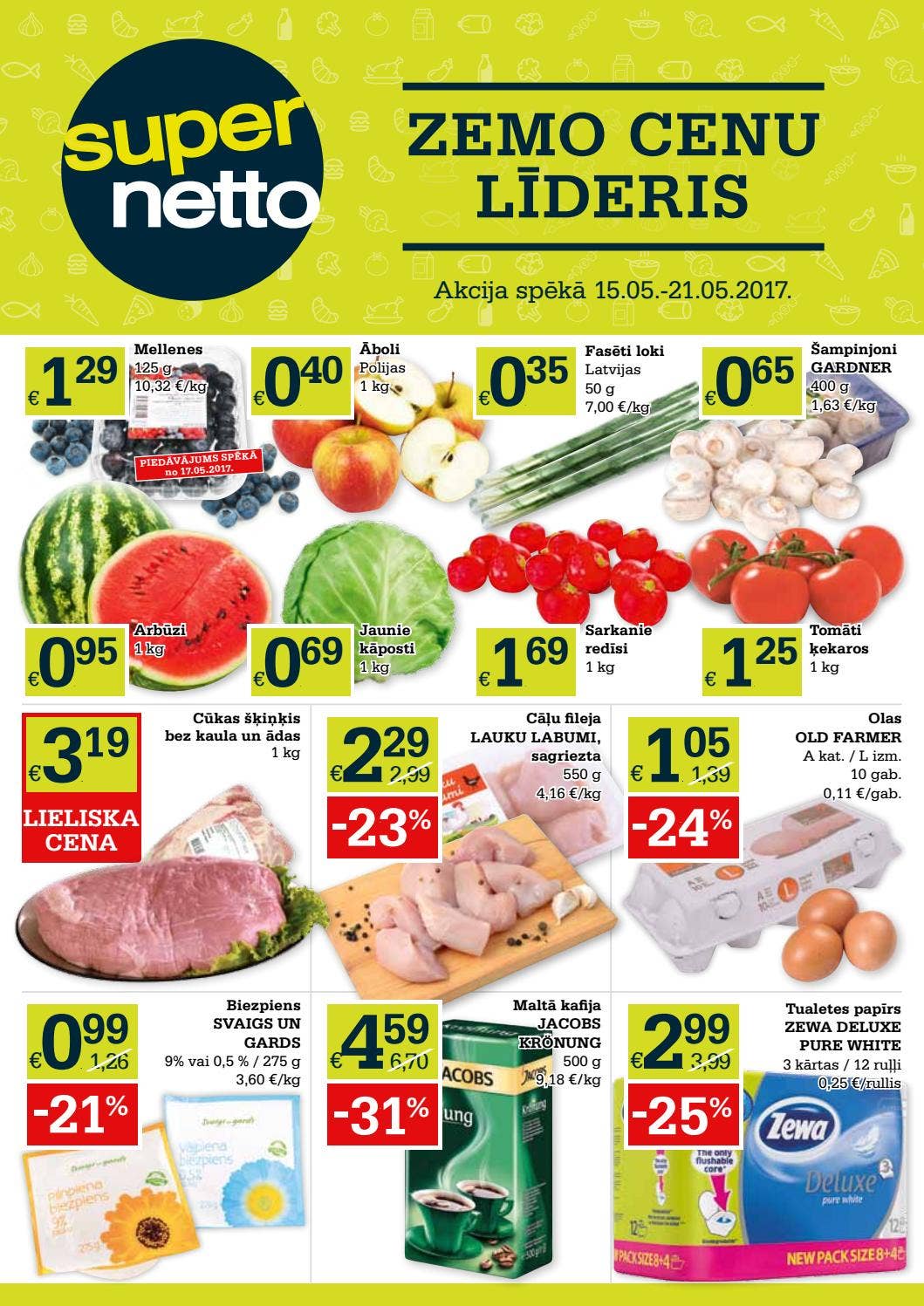 Supernetto piedāvājums no 15.05. līdz 21.05.2017. by Rimi - Issuu