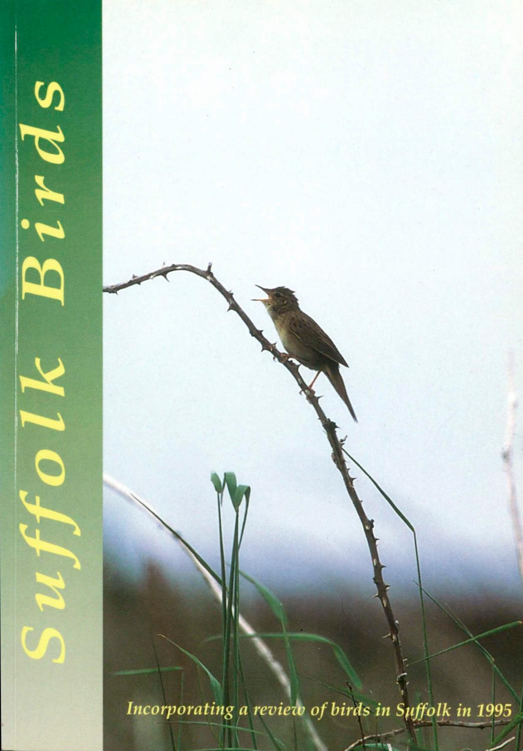 Suffolk Birds 1995 (Published 1996) Part 1 by Suffolk Naturalists ...