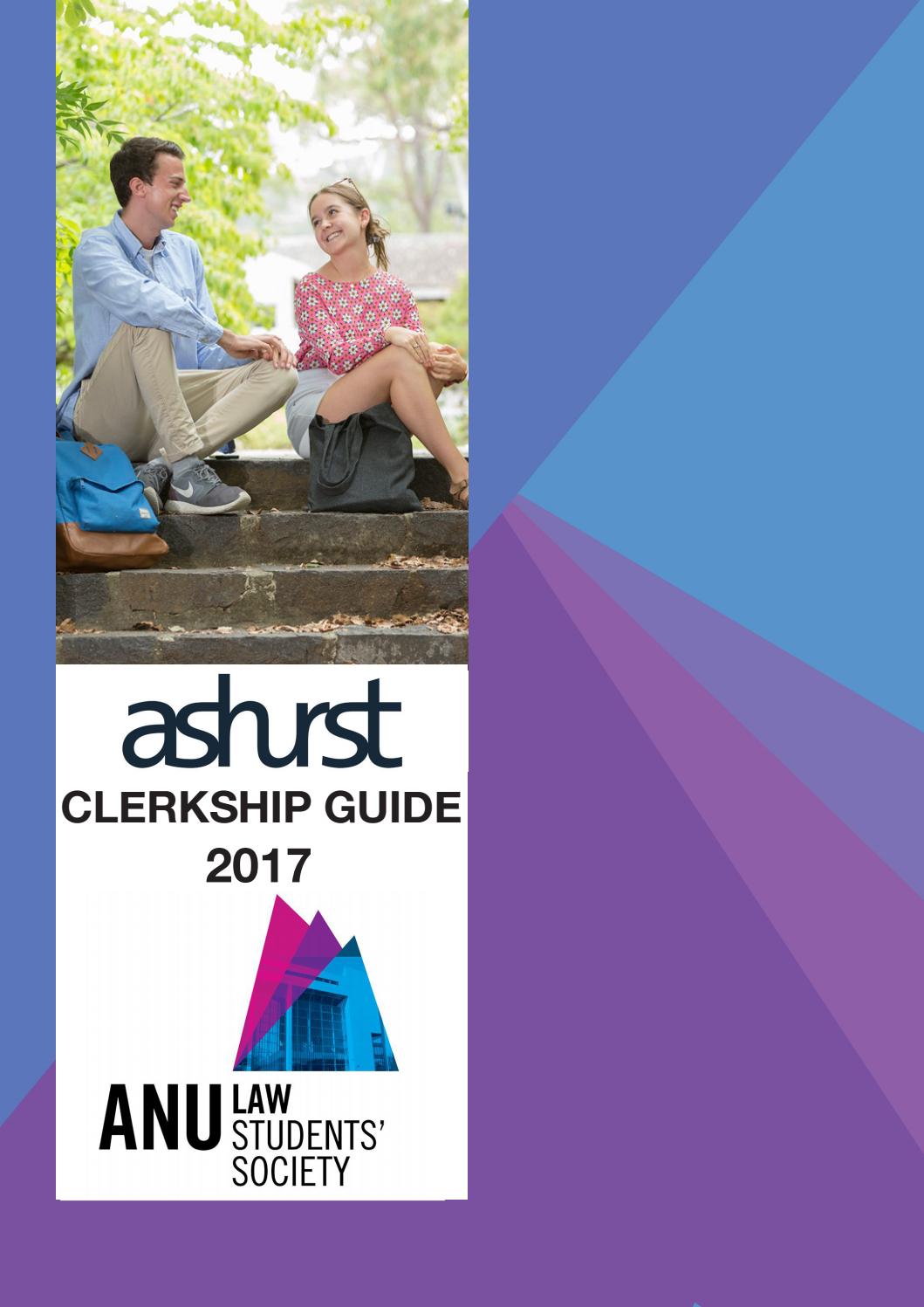 ANU LSS Clerkship Guide 2017 by ANU Law Students' Society - Issuu