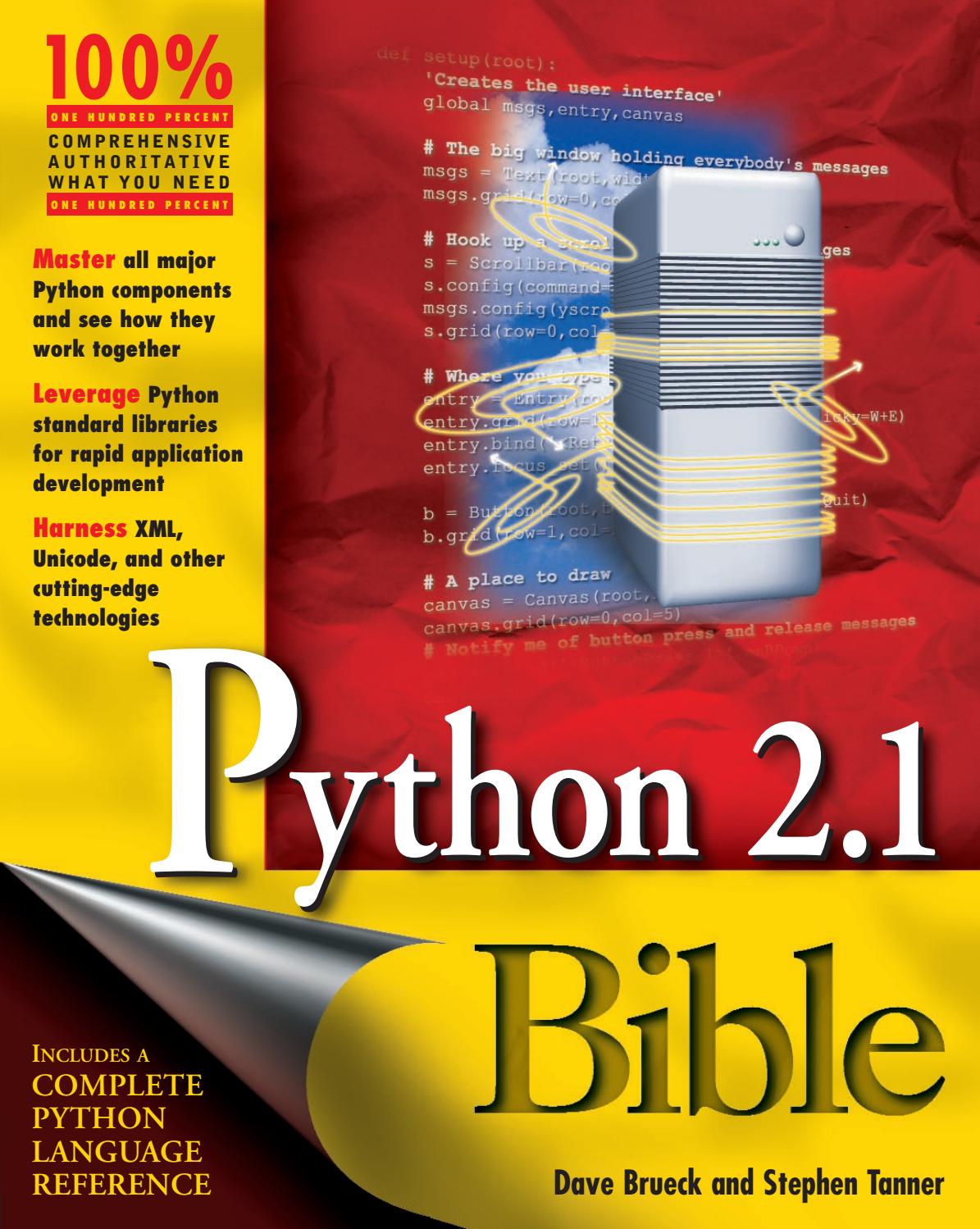 Python 2 1 Bible By Voila Ebooks Issuu