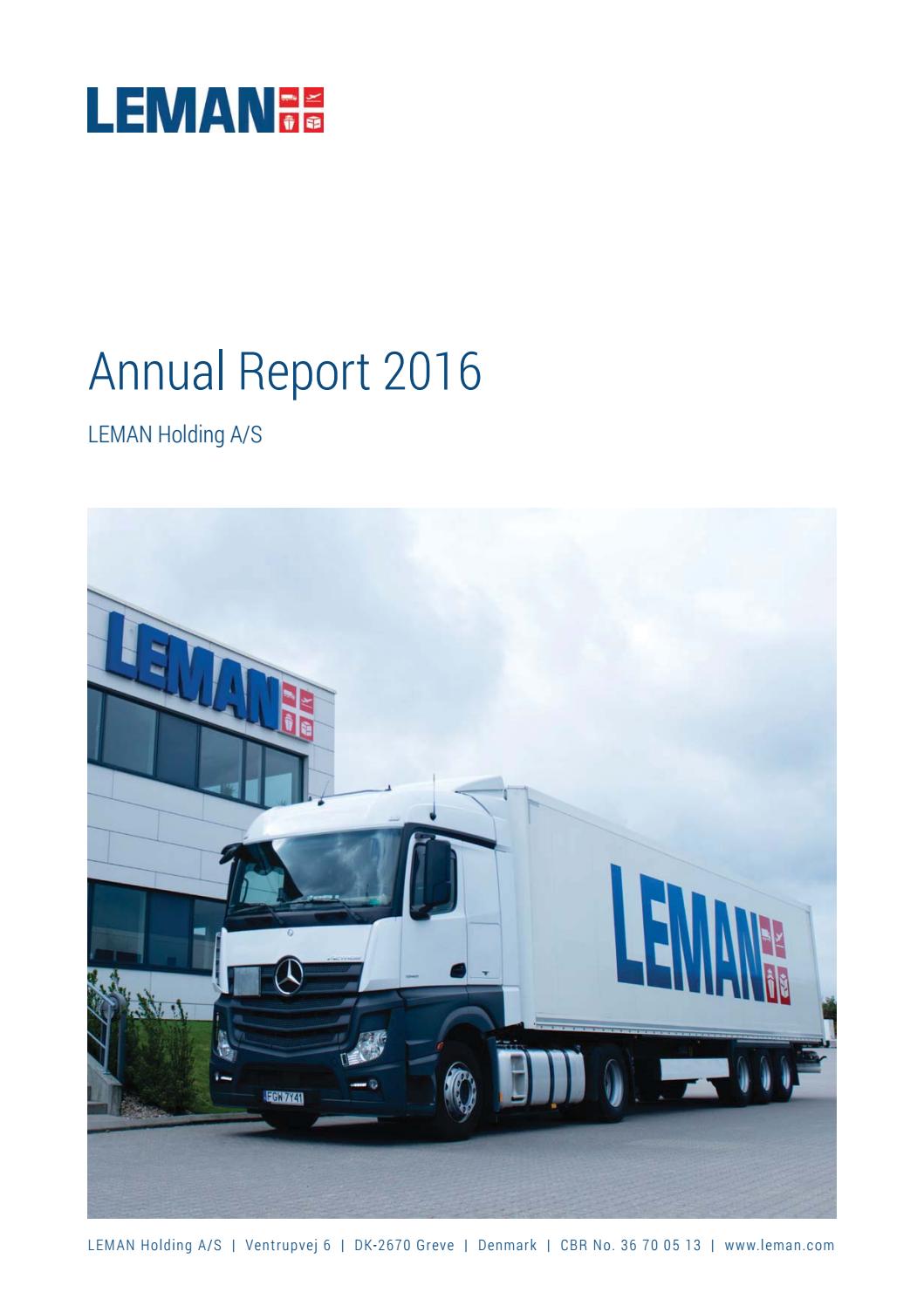 Annual Report 2016 LEMAN Holding by LEMAN - Issuu