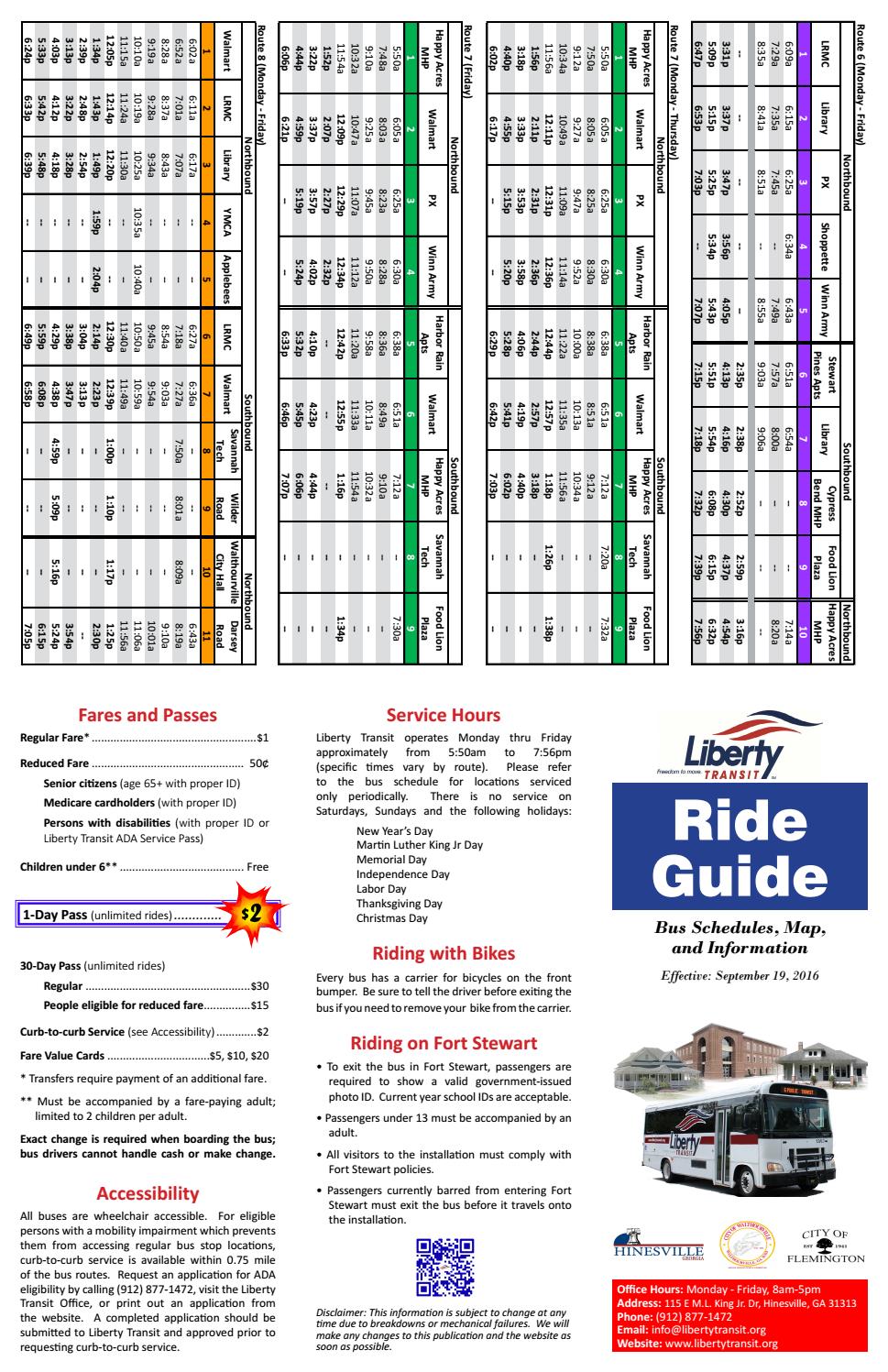 Liberty Transit Ride Guide by Liberty County Chamber of Commerce - Issuu