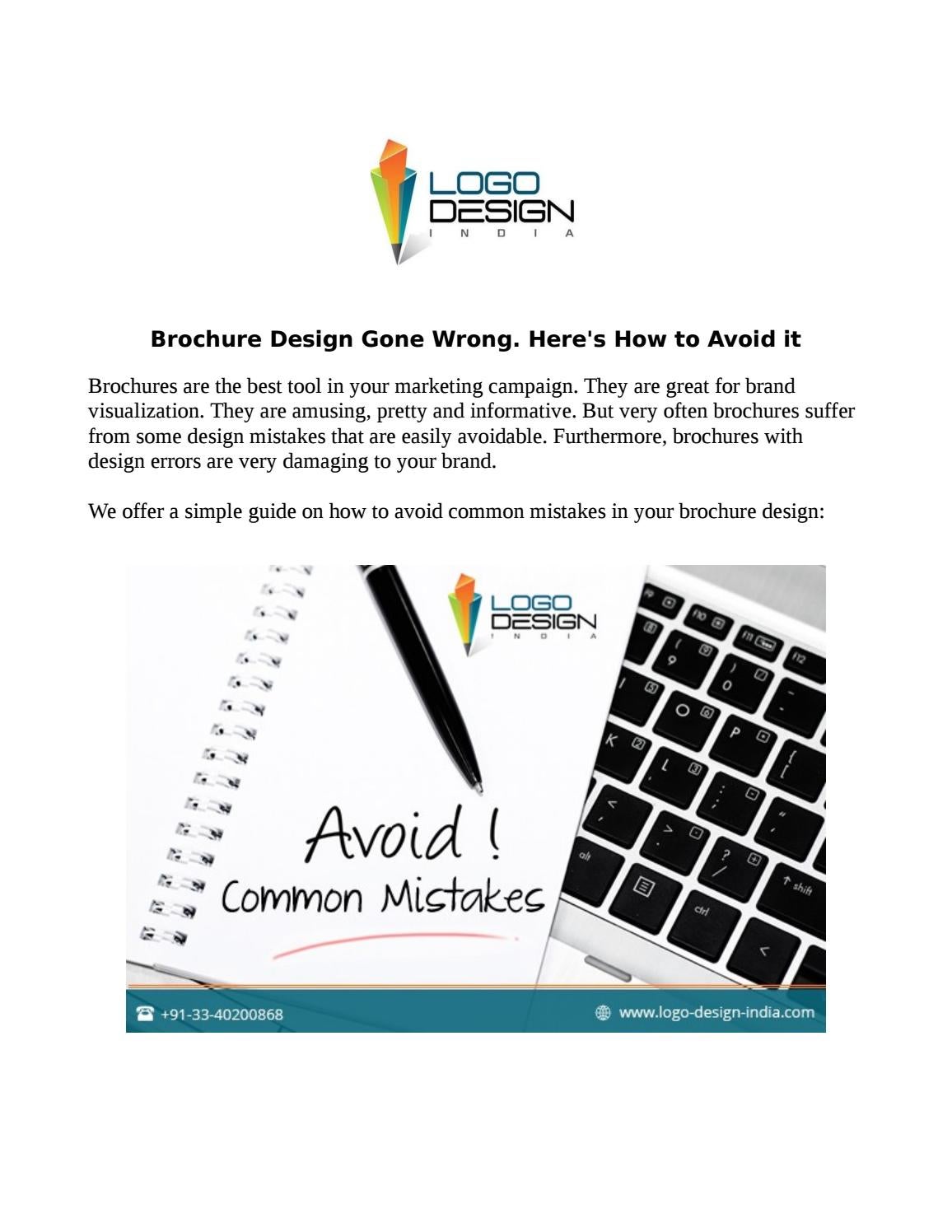 Brochure Design Gone Wrong. Here's How to Avoid it by logodesign - Issuu
