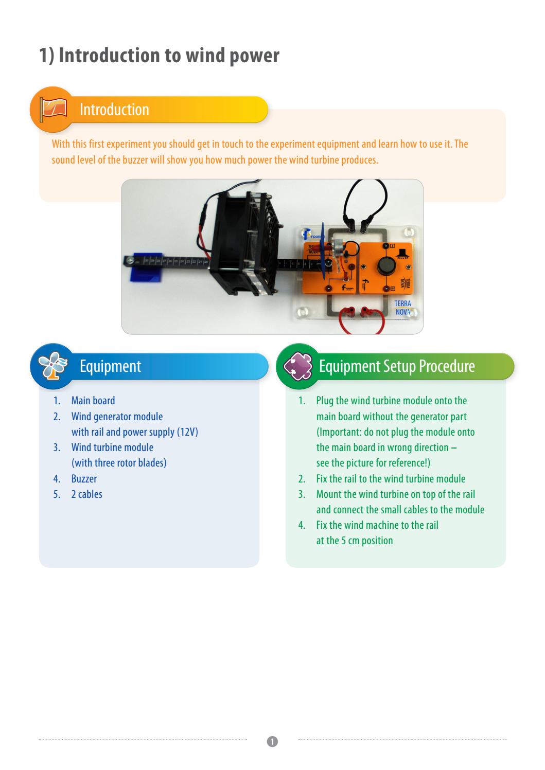 Student experiments for wind energy by Fourier Education - Issuu
