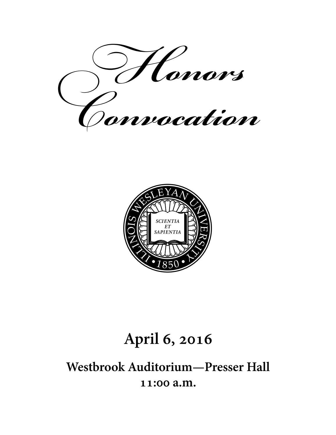 Honors Convocation April 6, 2016 by The Ames Library - Issuu