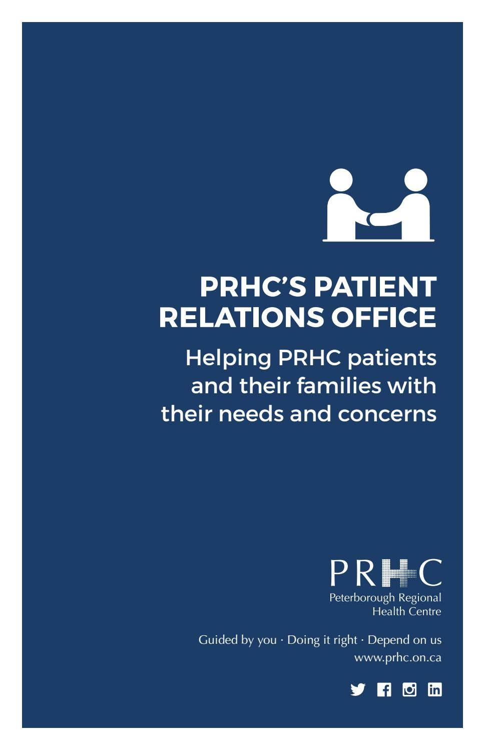 PRHC's Patient Relations Office by Peterborough Regional Health Centre ...