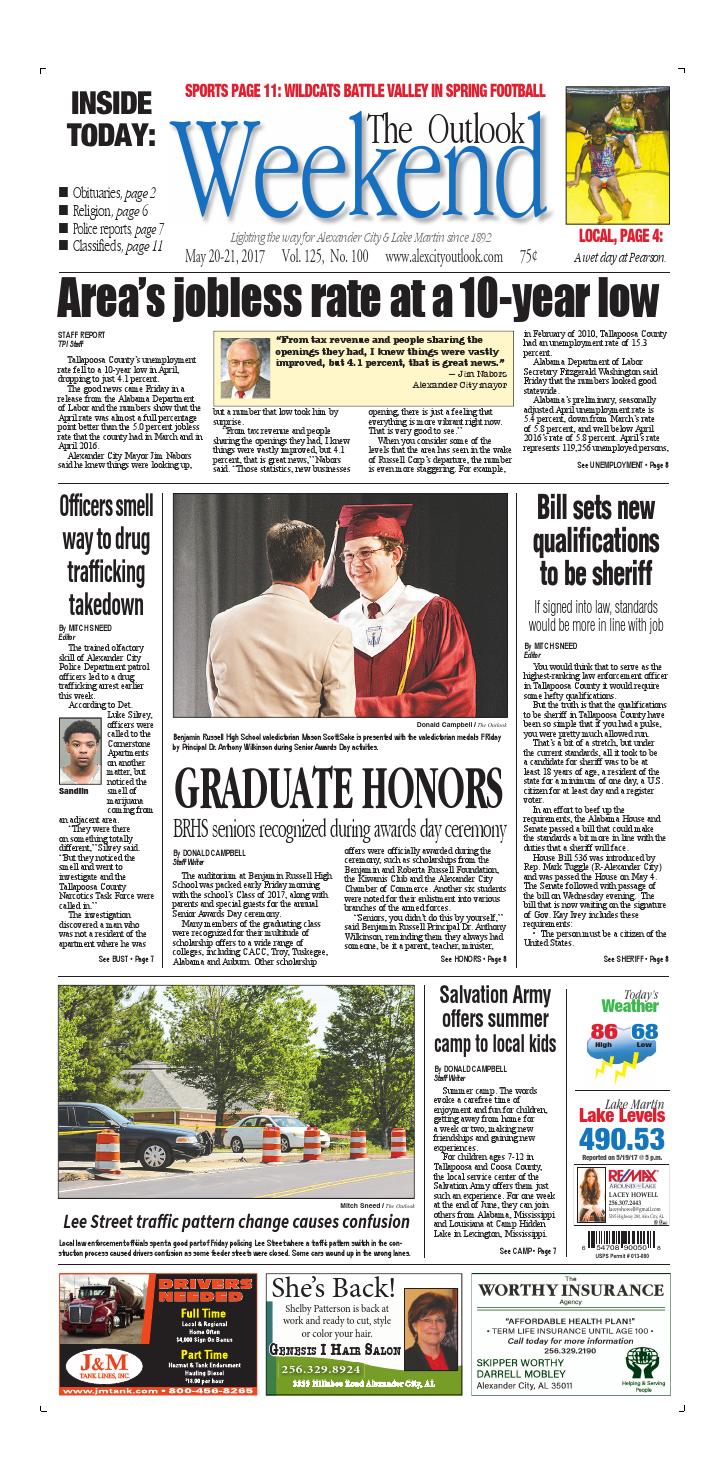 May 20, 2017 Alex City Outlook by Tallapoosa Publishers - Issuu