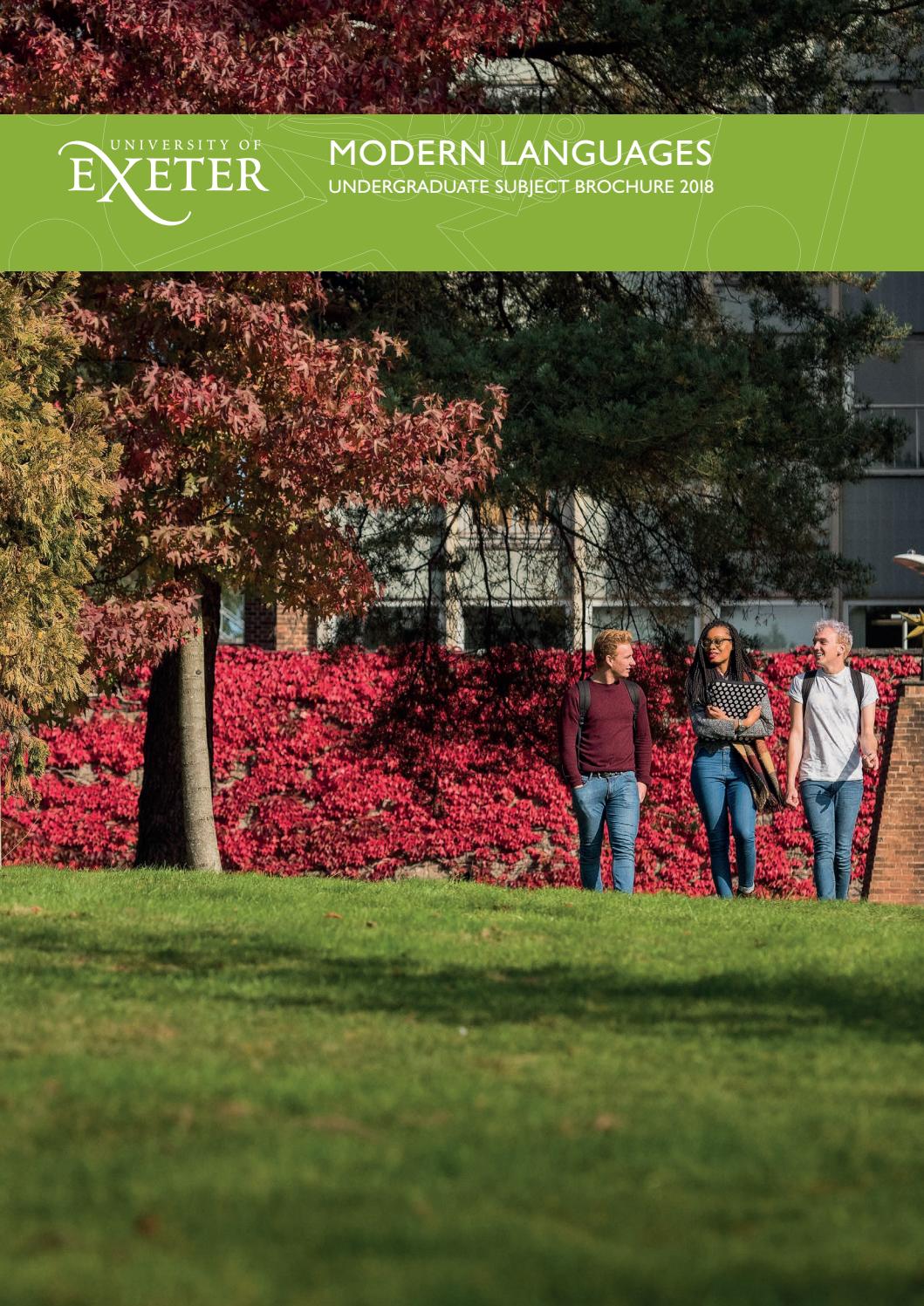 Modern Languages brochure 2018 by University of Exeter - Issuu