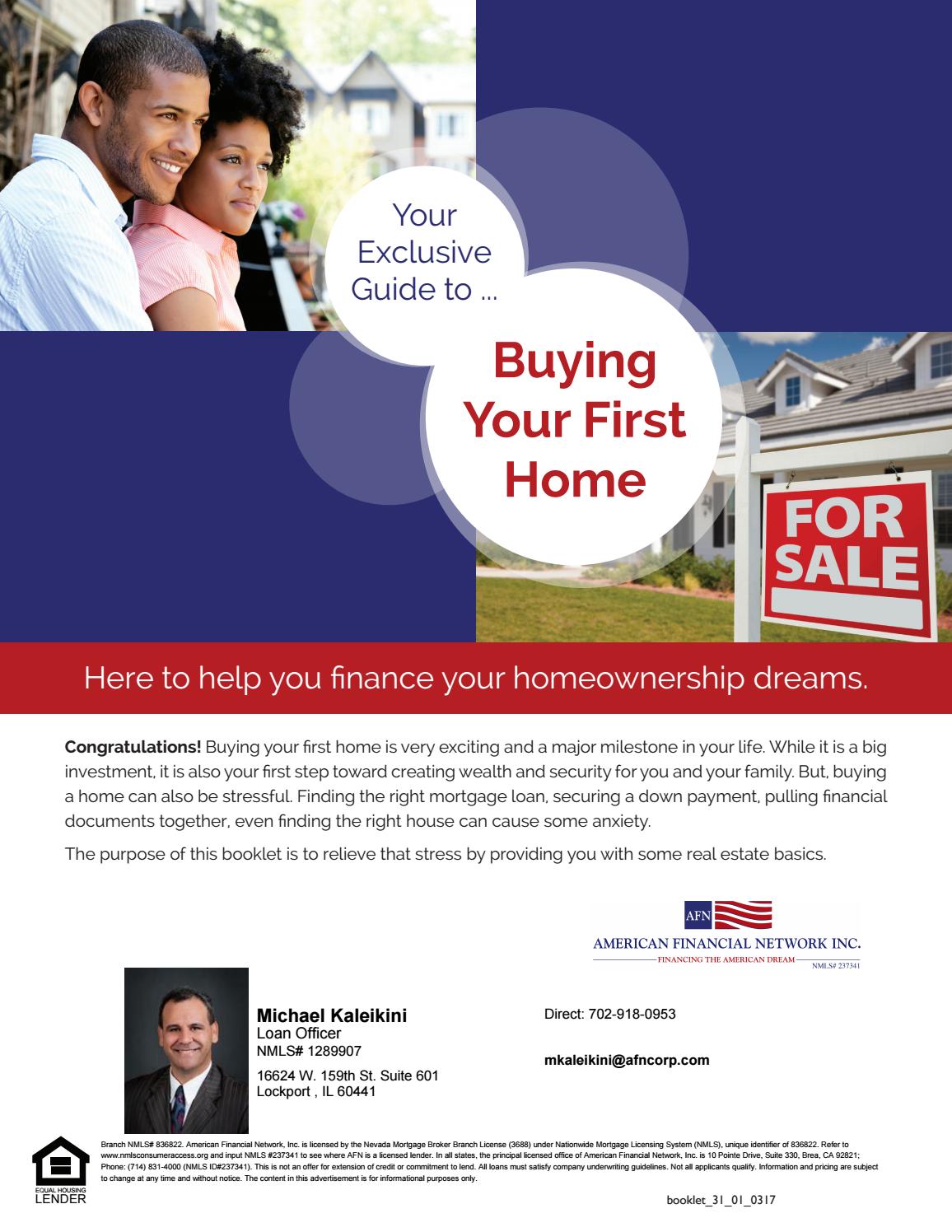 Your Exclusive Guide to Buying Your First Home by American Financial ...
