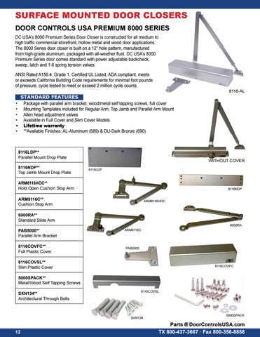 2017 Door Controls USA, Inc. Hardware Catalog by Door Controls USA - Issuu