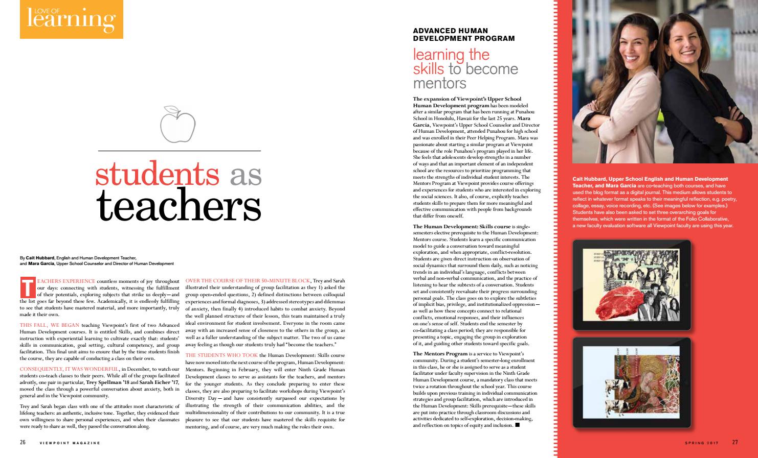 Viewpoint Magazine Spring 2017 by Viewpoint School - Issuu