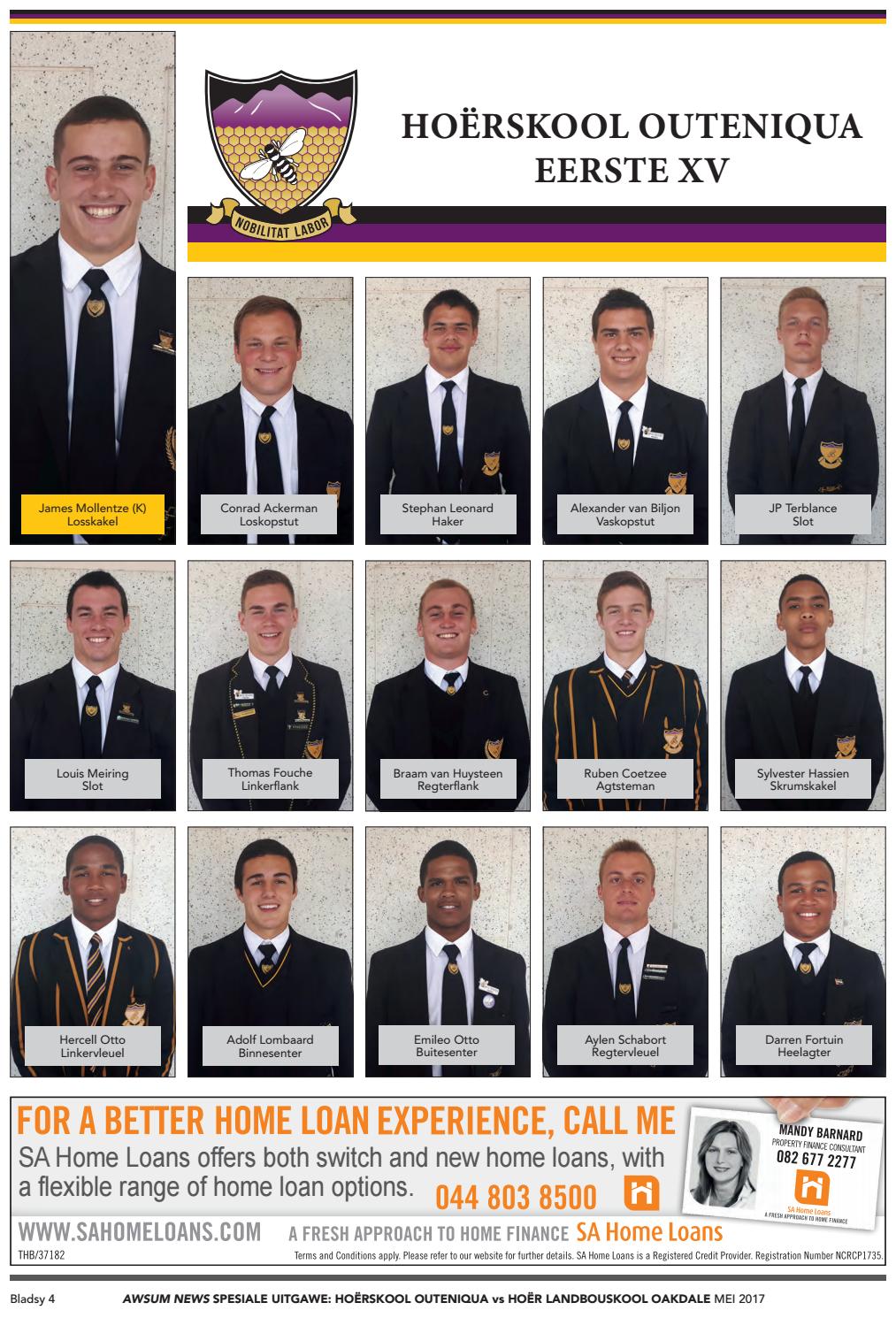 Hoërskool Outeniqua vs Hoër Landbouskool Oakdale 2017 by AWSUM News - Issuu