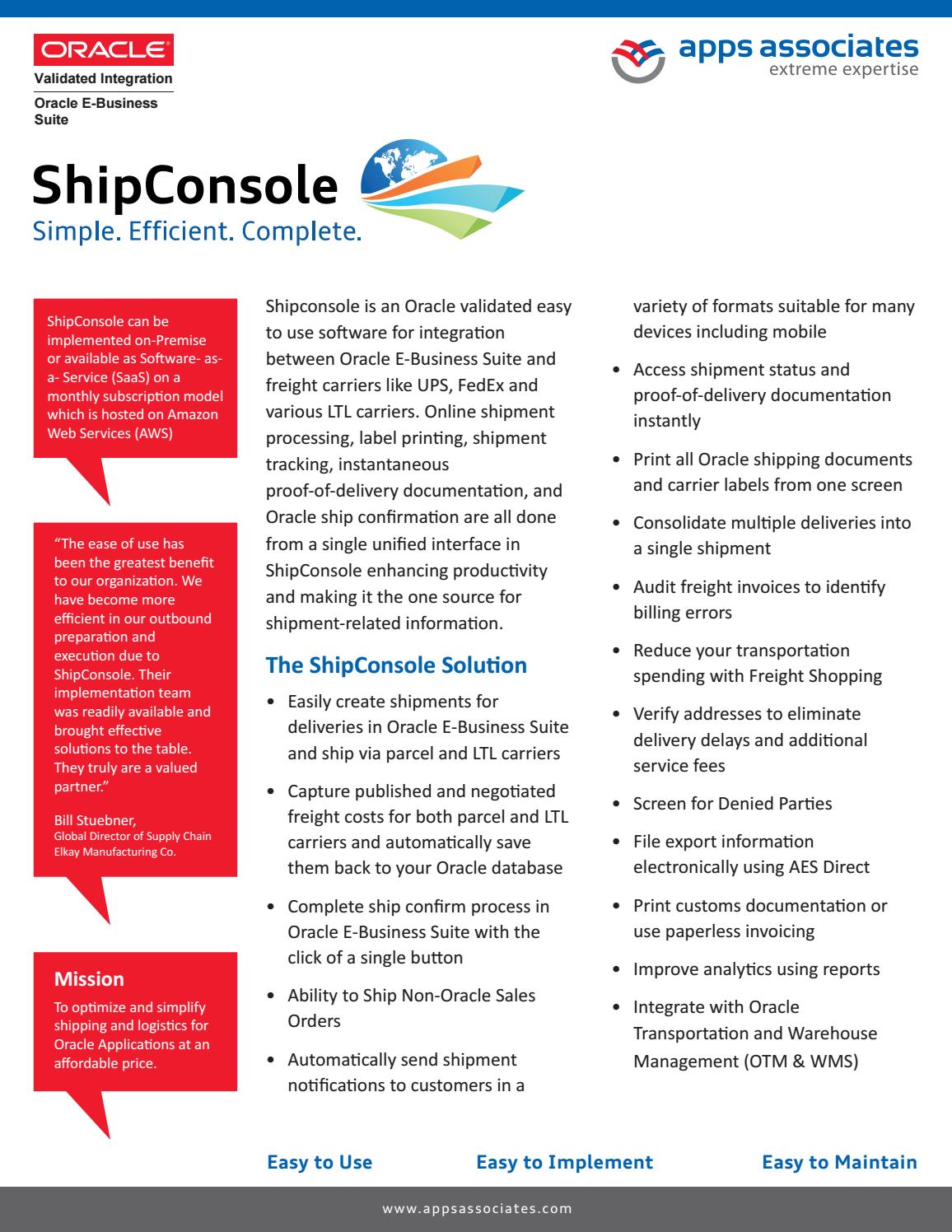 Oracle Multi Carrier Shipping Software | EBS Shipping Solutions by ...