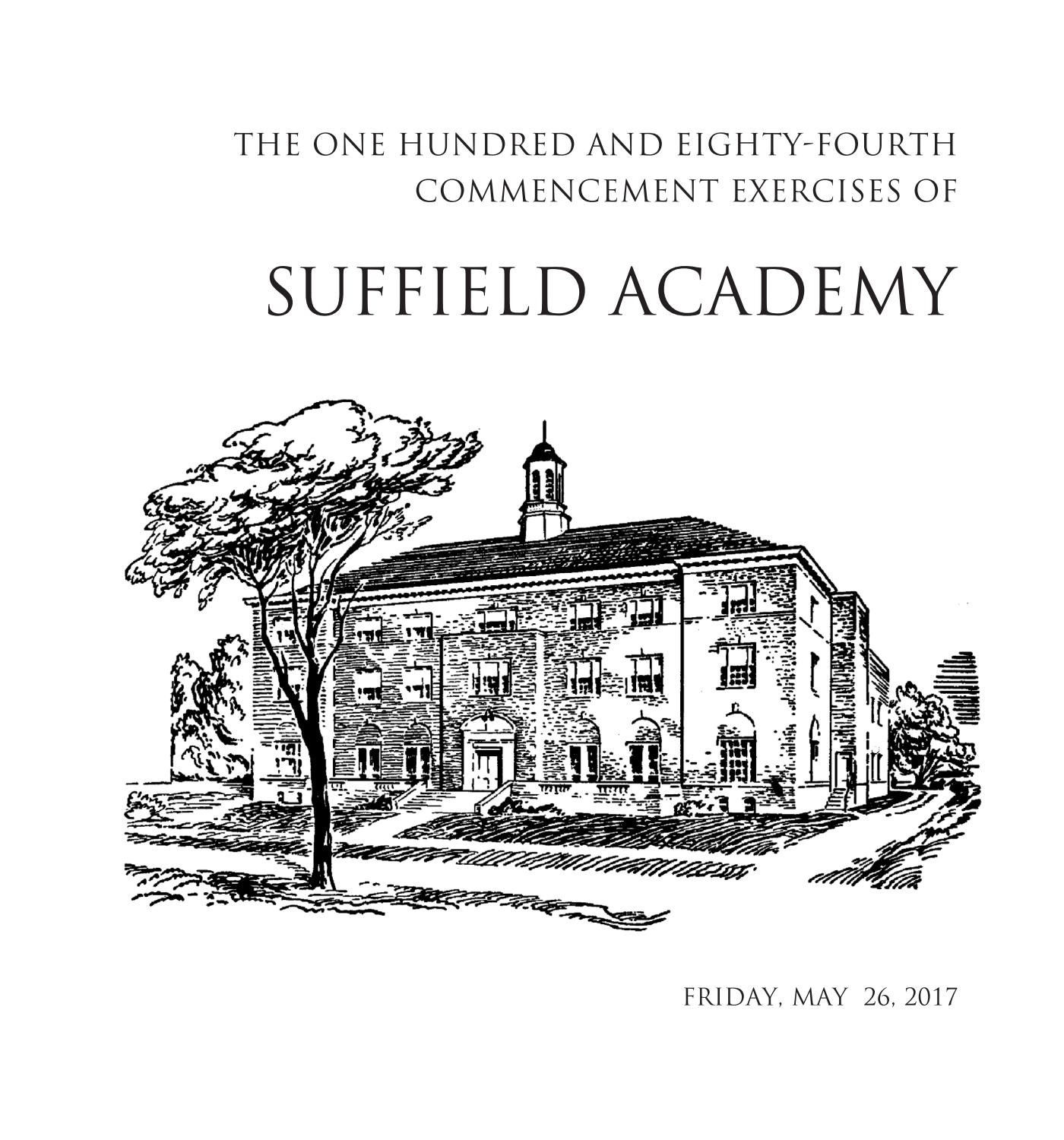 184th Commencement Program by Suffield Academy - Issuu