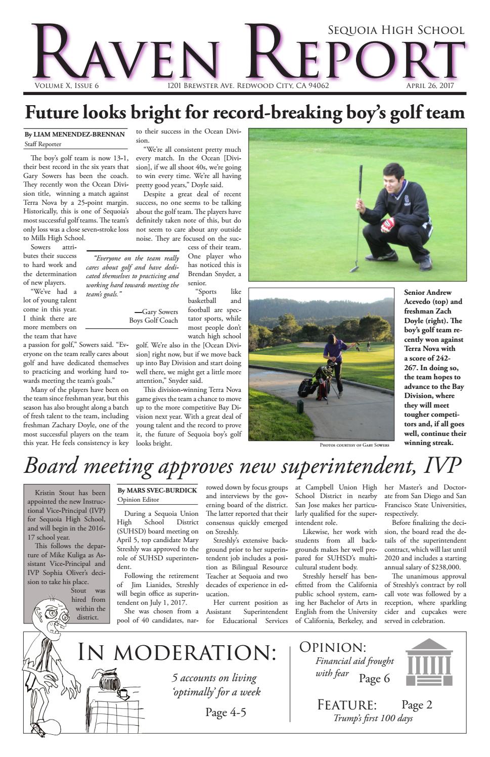 Raven Report Issue 6 (2017) by Sequoia High School Raven Report - Issuu