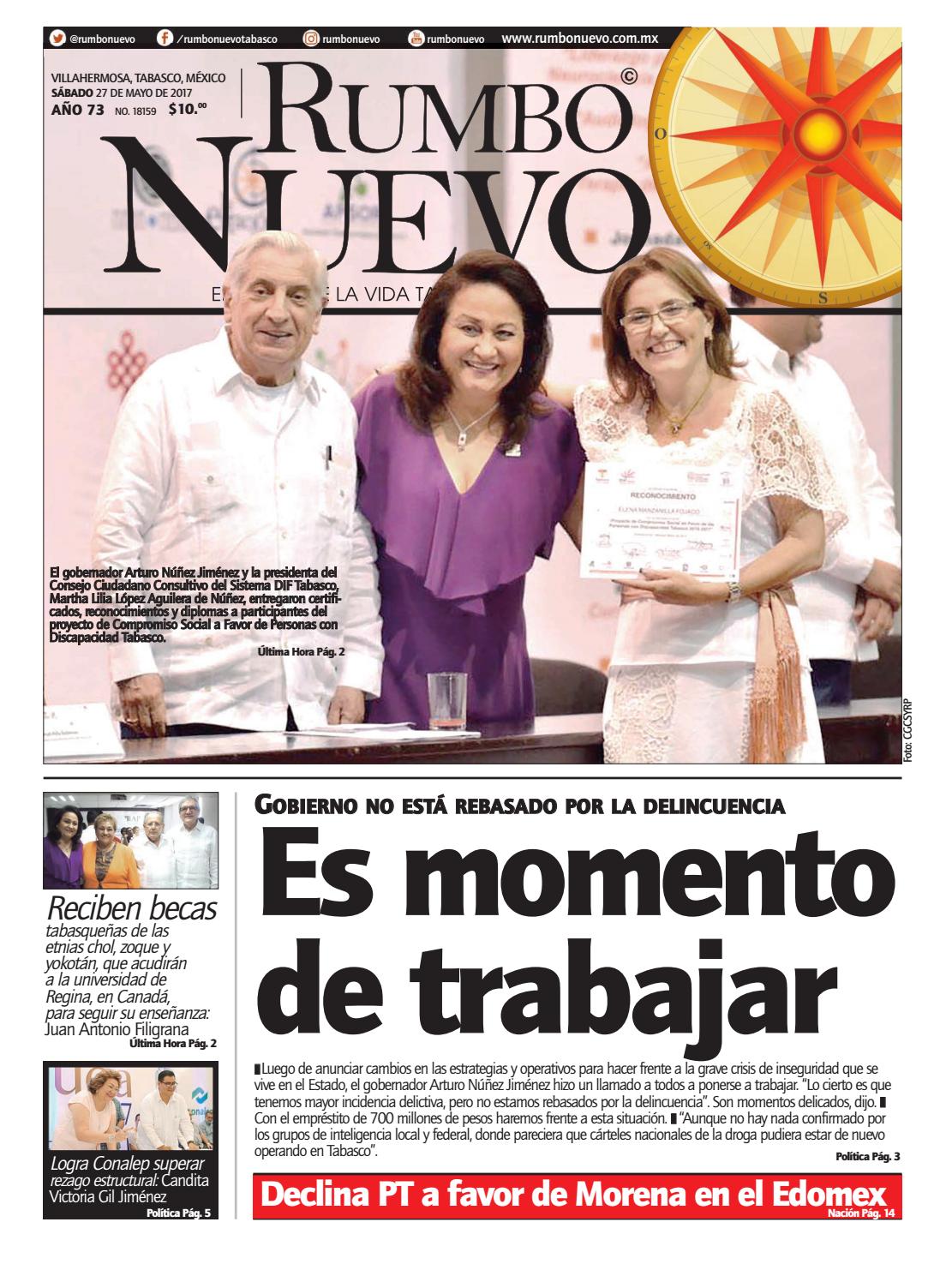 Rumbo Nuevo. Sábado 27 de mayo de 2017 by Grupo Rumbo Nuevo - Issuu