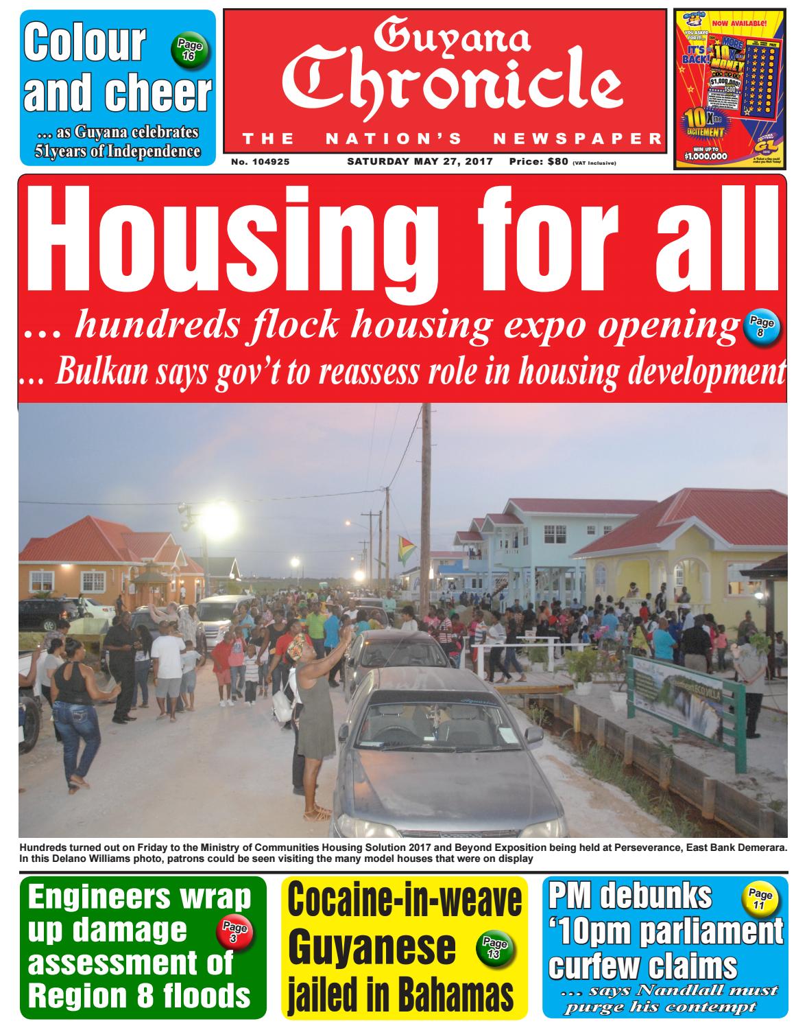 Guyana chronicle e paper 27 05 2017 by Guyana Chronicle - Issuu