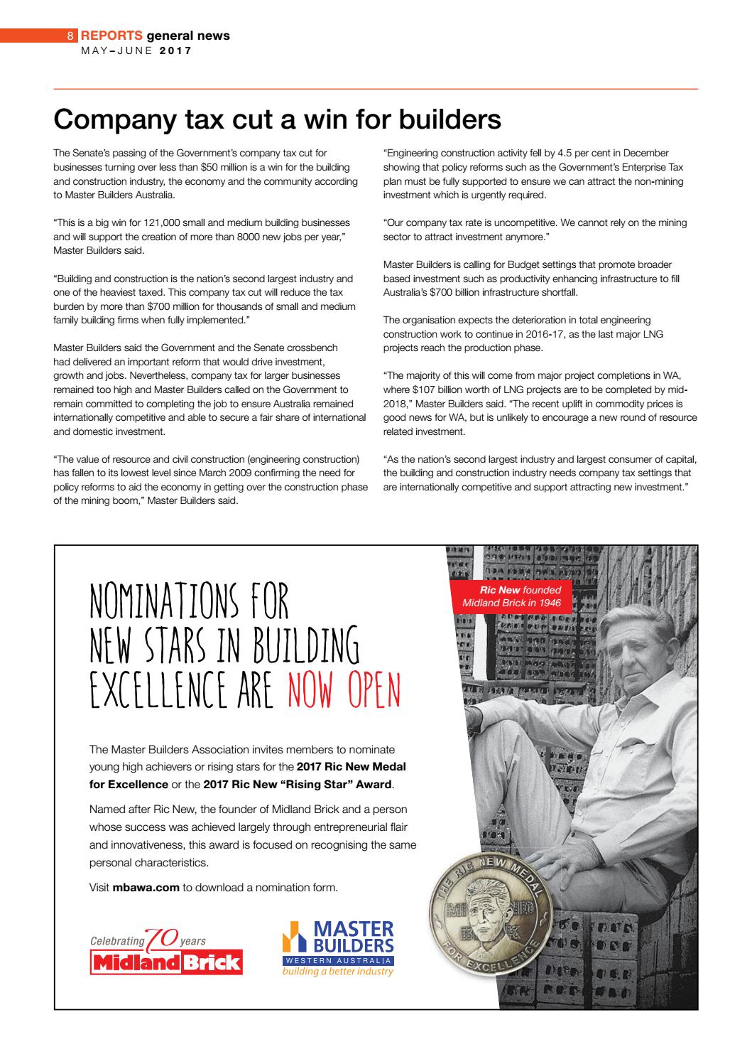 Master Builder Magazine May-June 2017 by Master Builders - Issuu