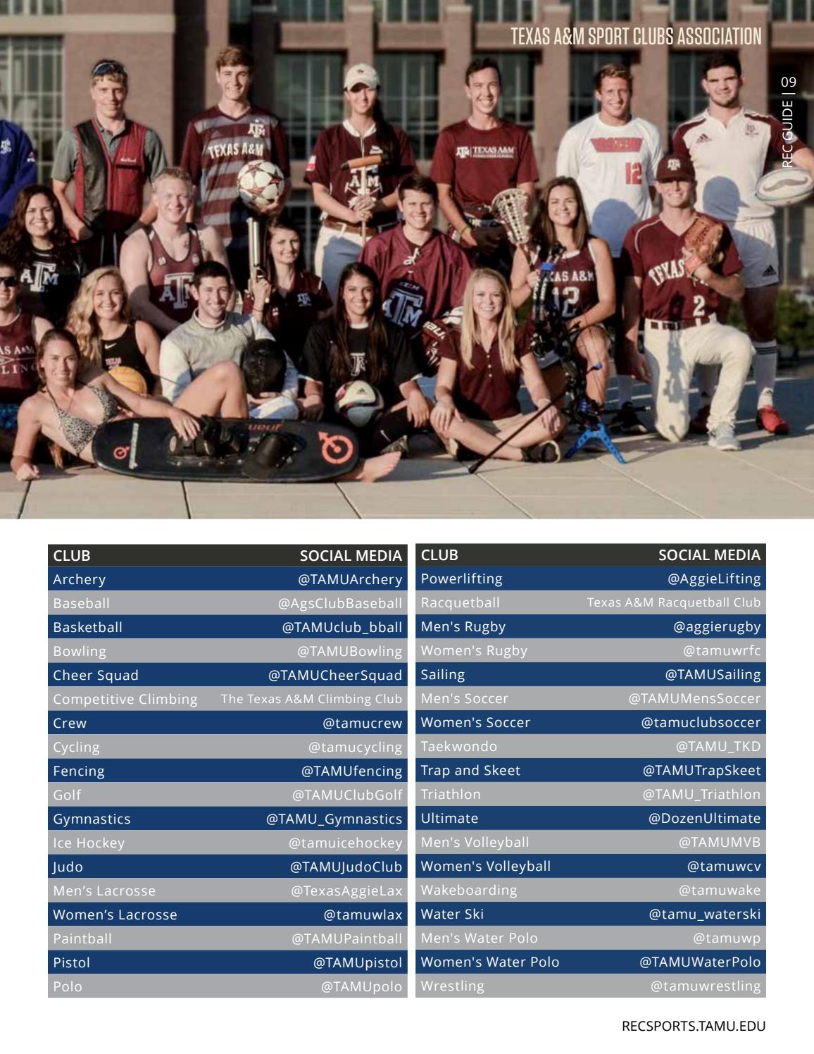Texas A&M Rec Sports Summer 2017 Guide by Texas A&M Rec Sports - Issuu